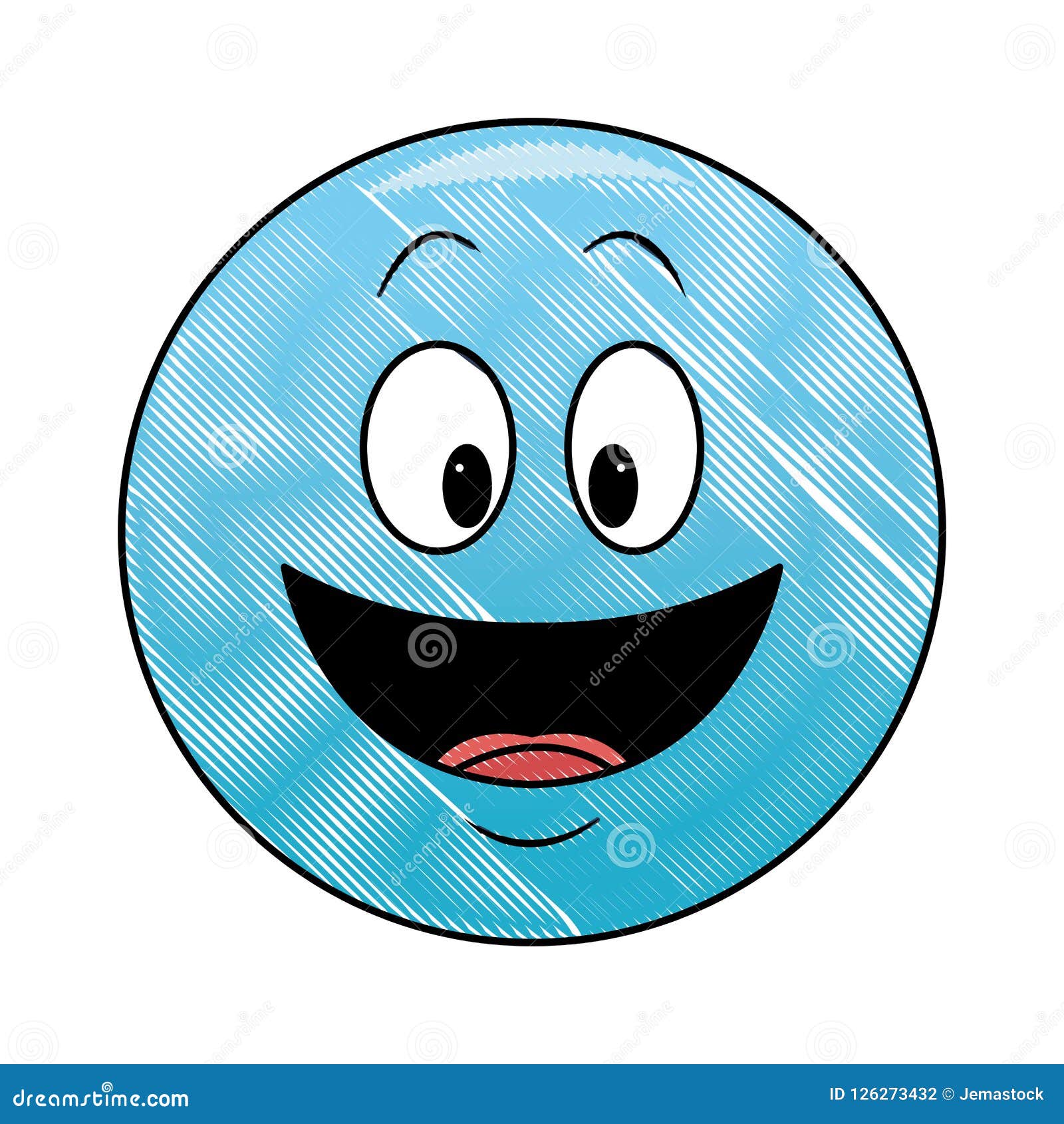 Smiling Chat Emoticon Scribble Stock Vector - Illustration of button ...