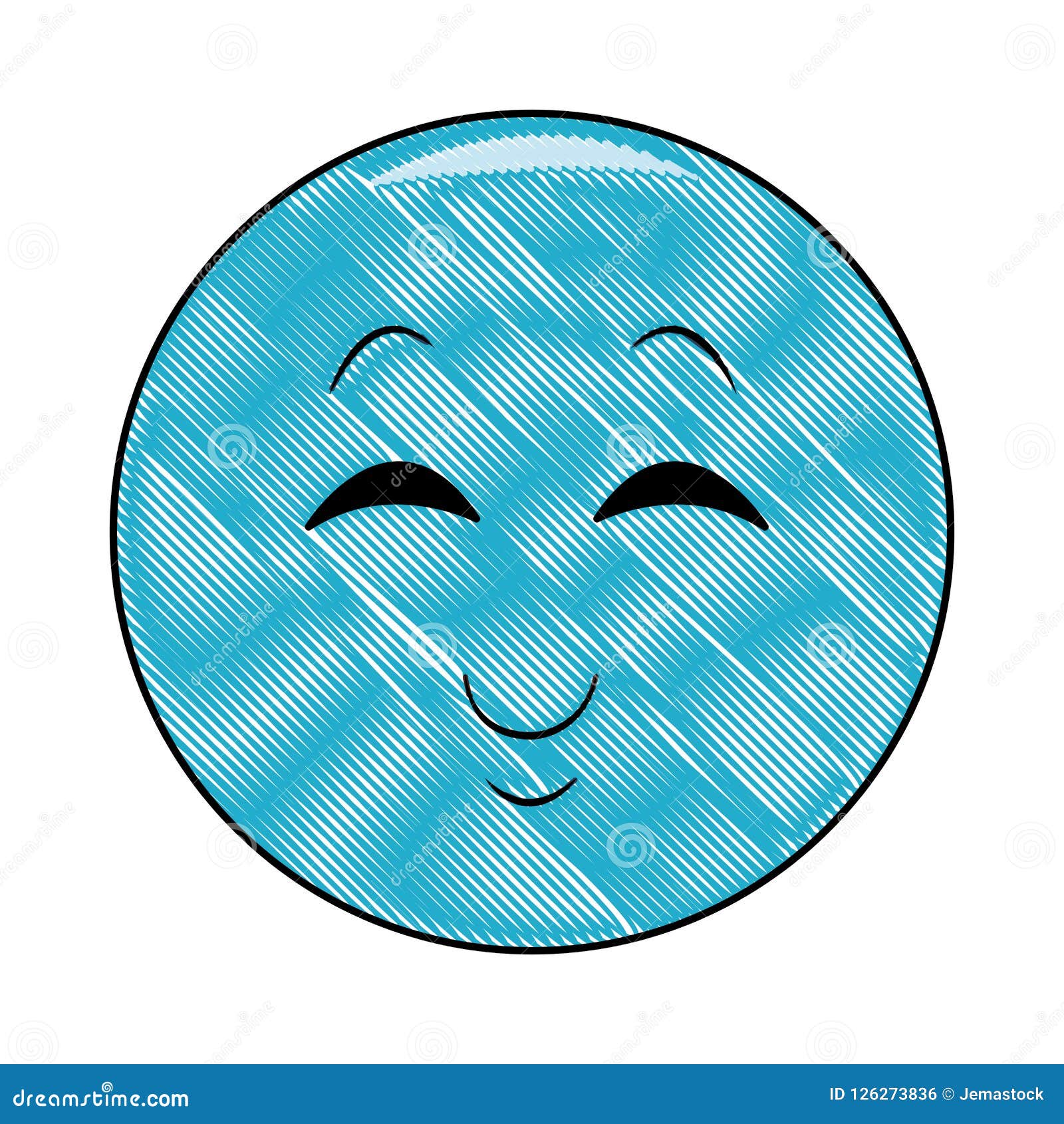 Smiling Chat Emoticon Scribble Stock Vector - Illustration of graphic ...
