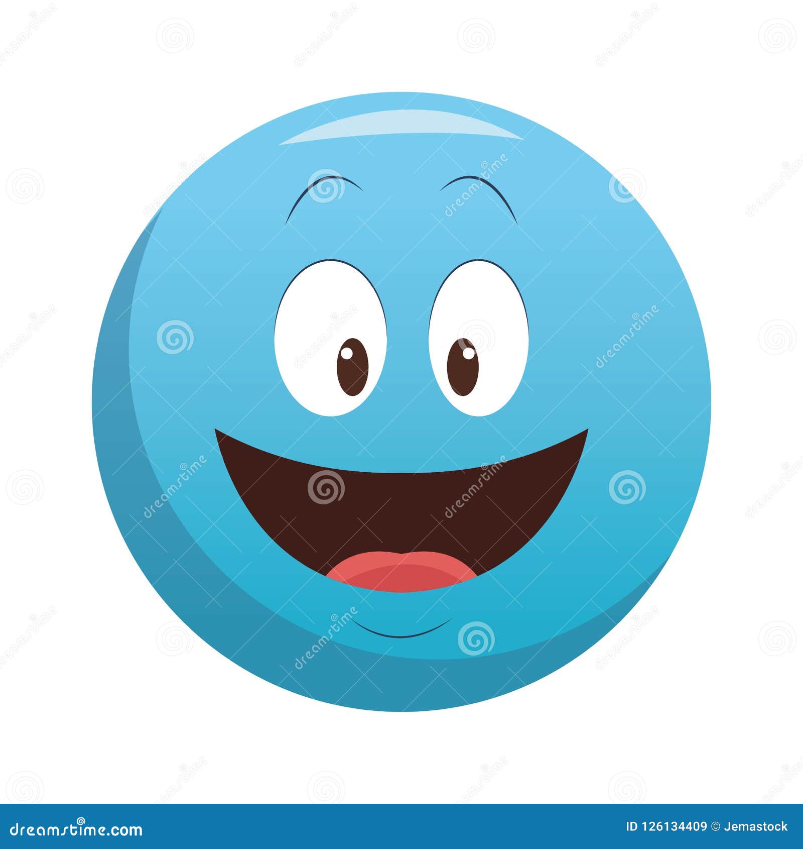 Smiling chat emoticon stock vector. Illustration of emoticon - 126134409