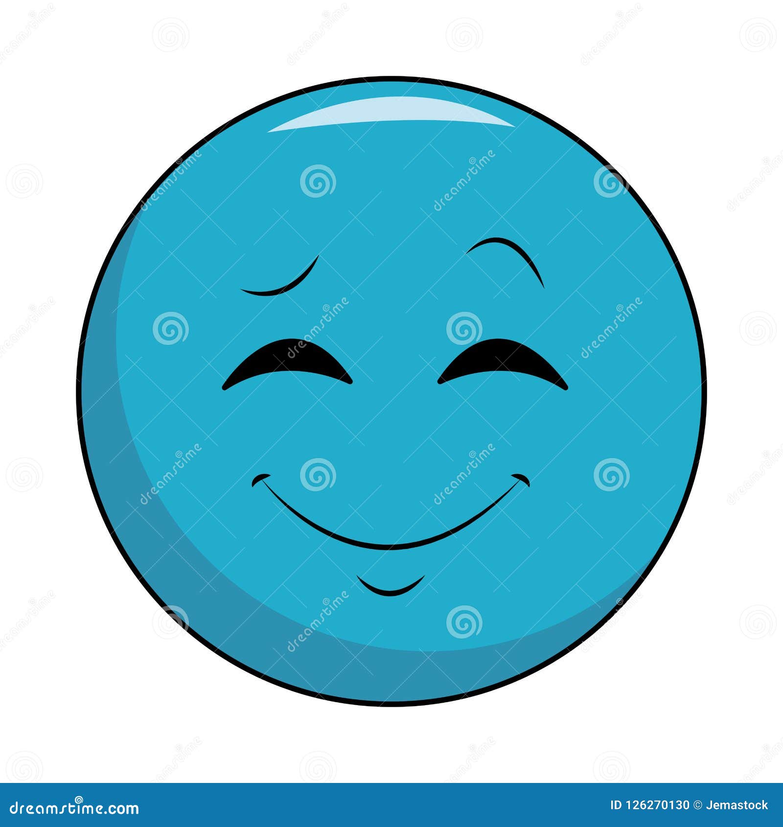 Smiling chat emoticon stock vector. Illustration of design - 126270130