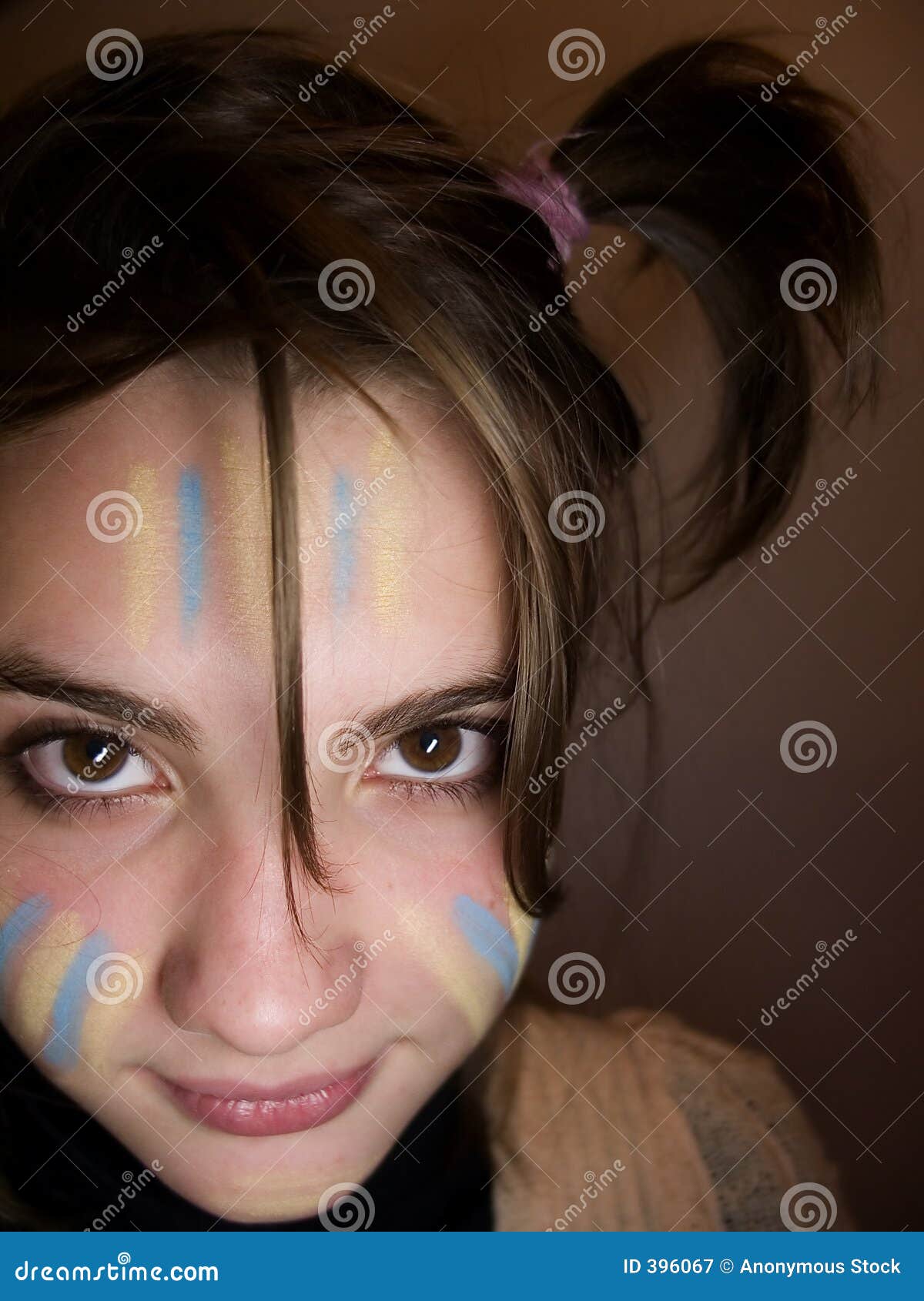 Smiling Cheerleader-looking Girl Stock Image - Image of adolescent ...