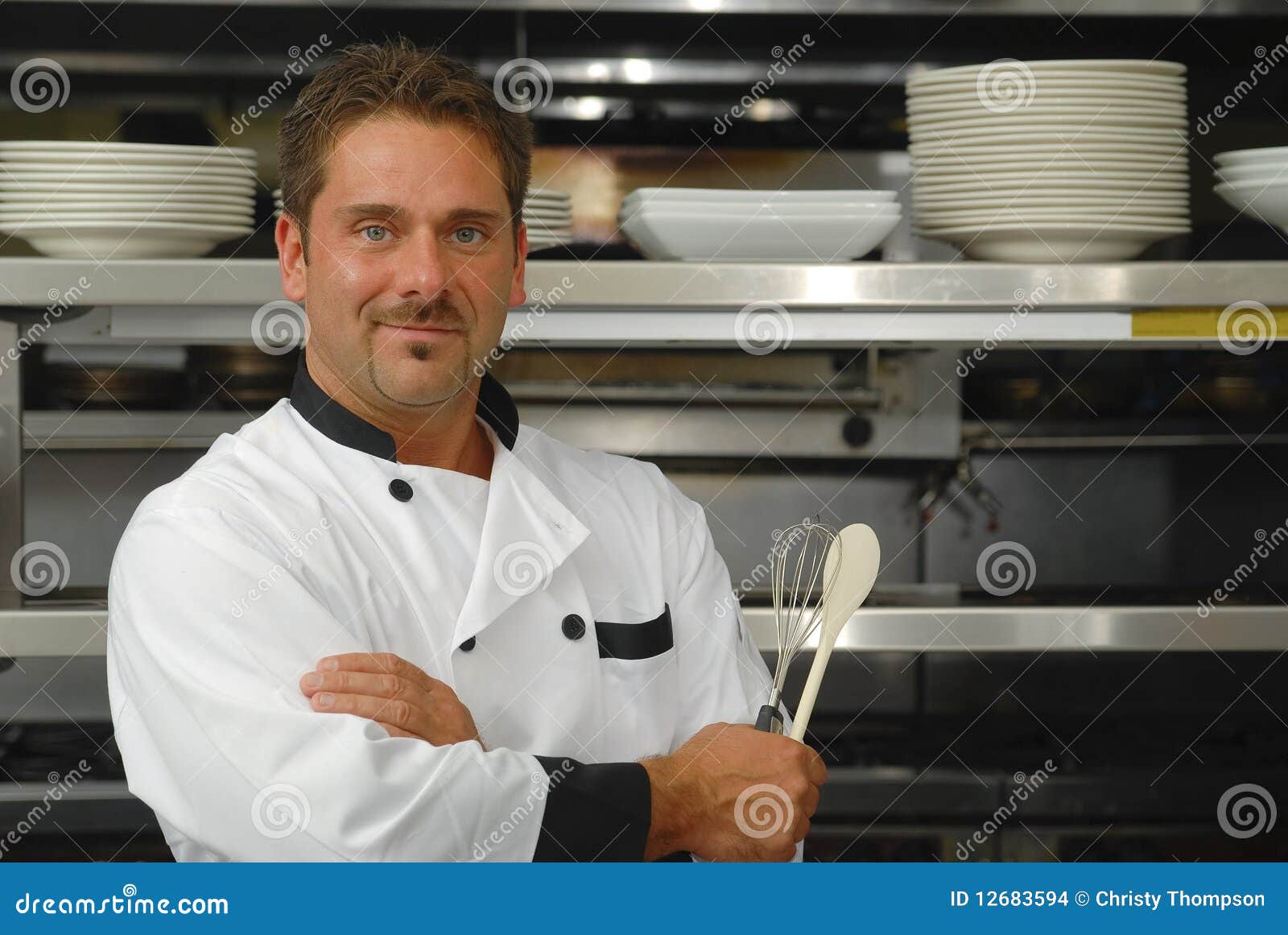 Smiling chef stock photo. Image of caucasian, smile, business - 12683594