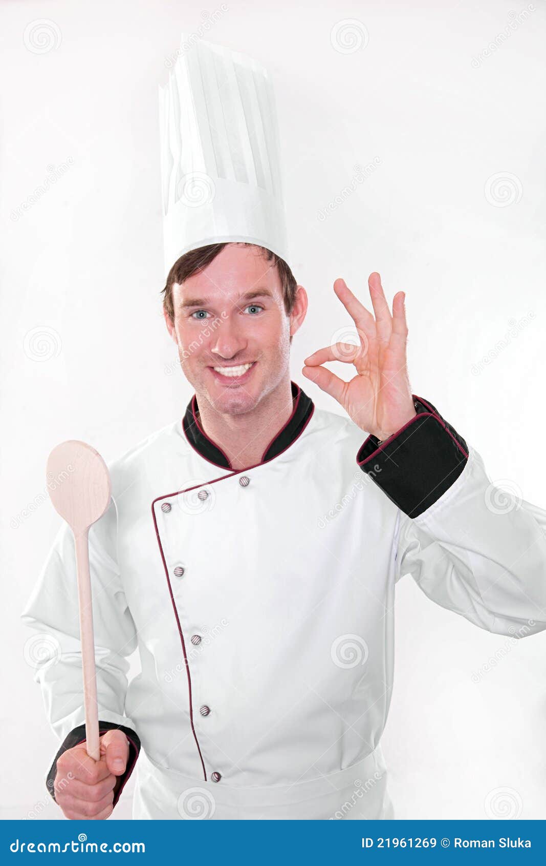 Smiling chef stock image. Image of profession, single - 21961269