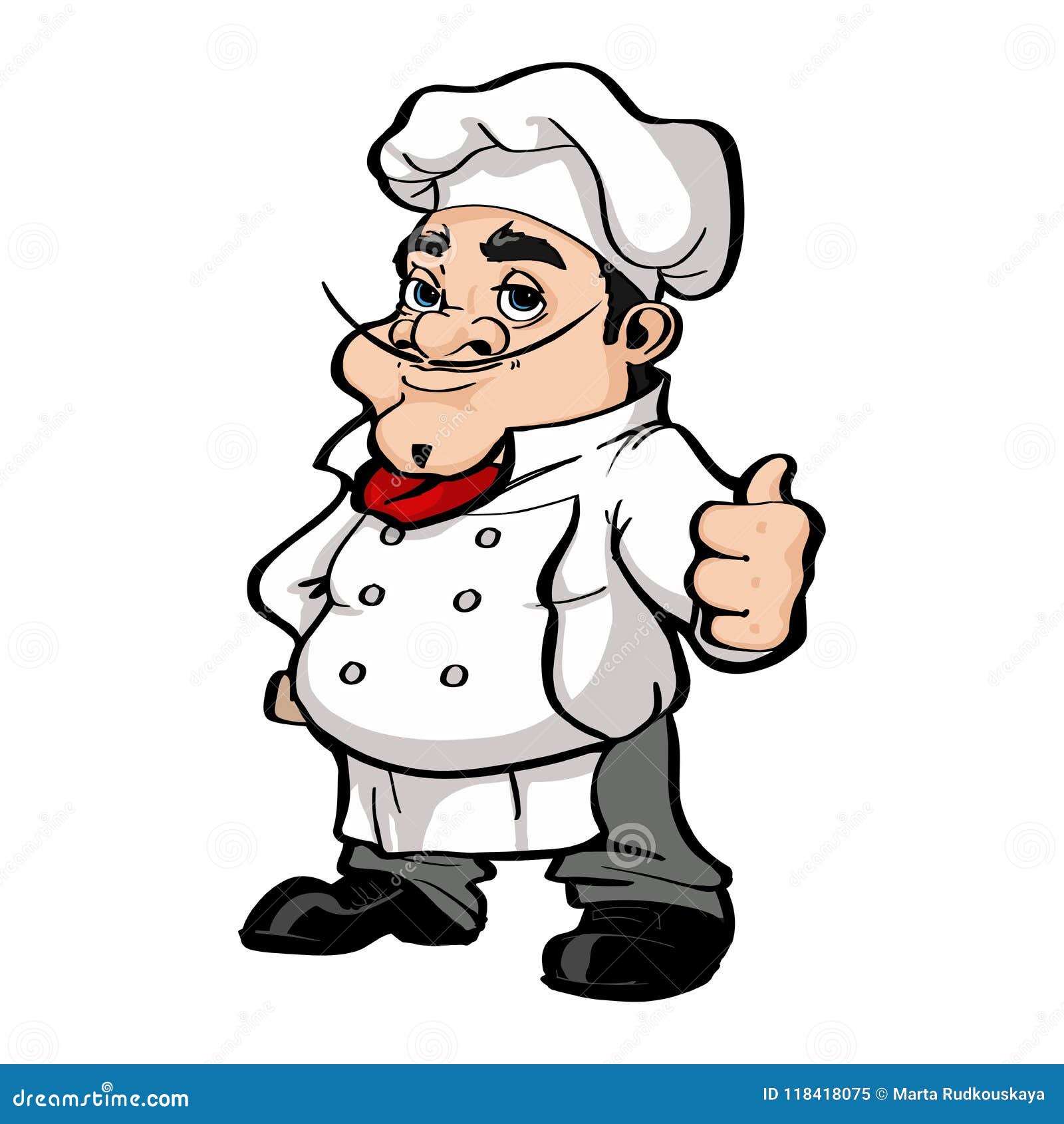 Smiling Chef Cartoon Character Stock Vector - Illustration of dish ...