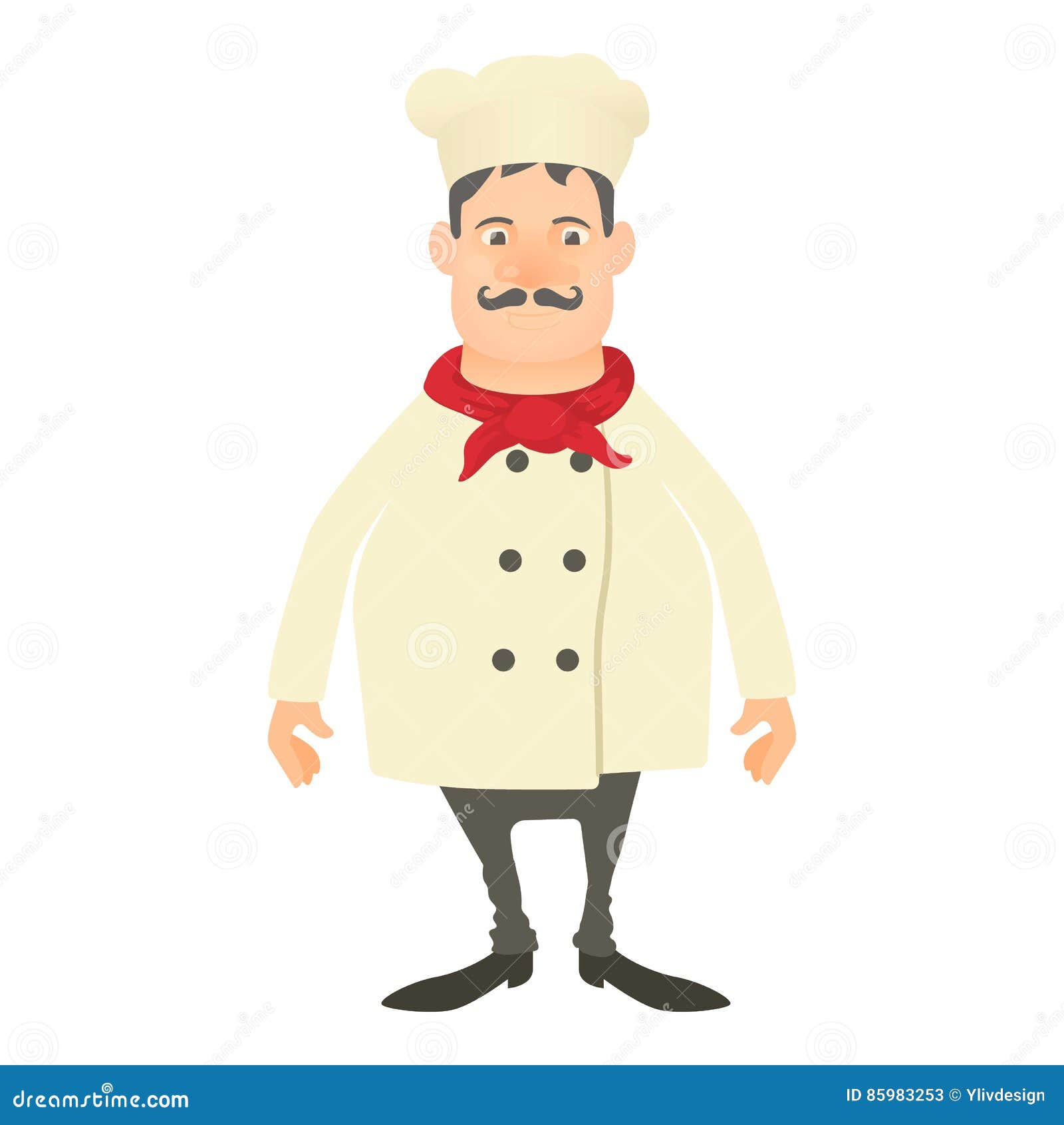 Smiling Chef Icon, Cartoon Style Stock Vector - Illustration of cartoon ...