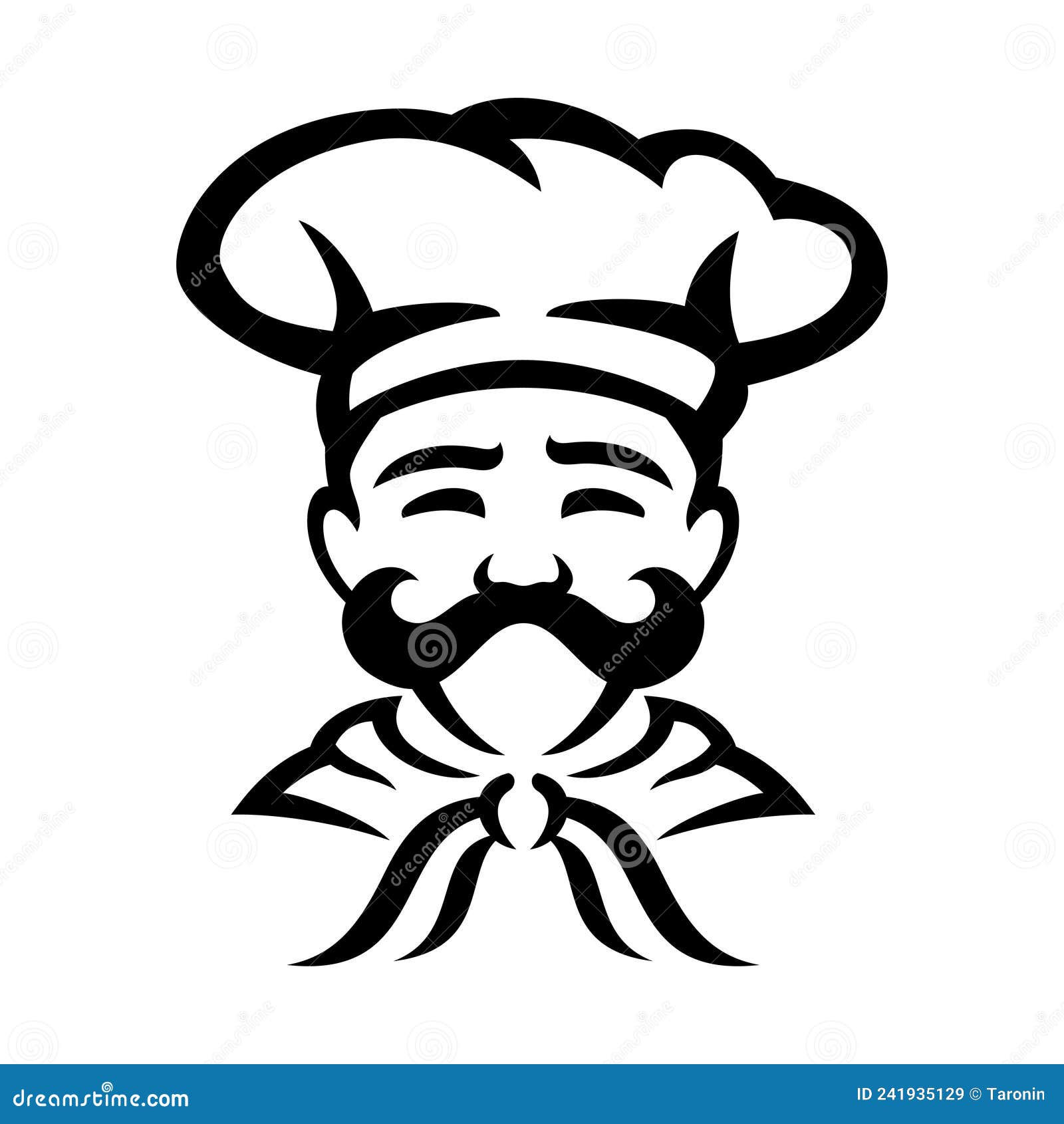 Smiling chef icon. stock vector. Illustration of symbol - 241935129