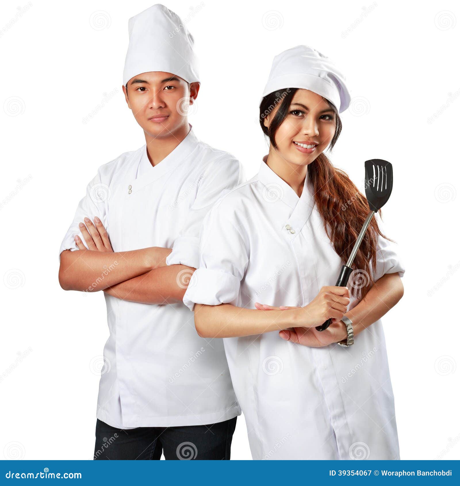 Smiling chef stock image. Image of portrait, female, kitchen - 39354067