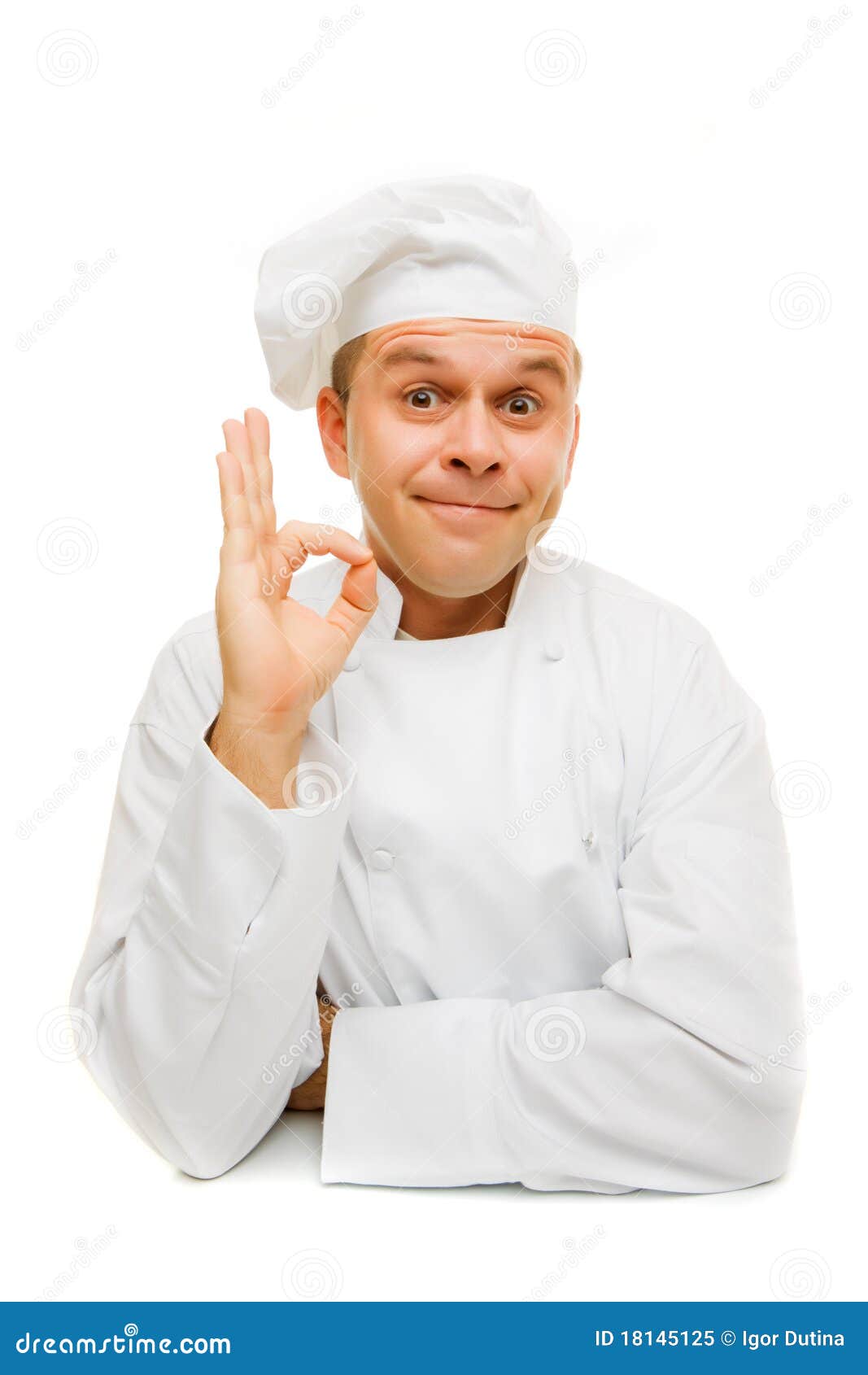 Smiling Chef Isolated on White Stock Image - Image of hand, caucasian ...
