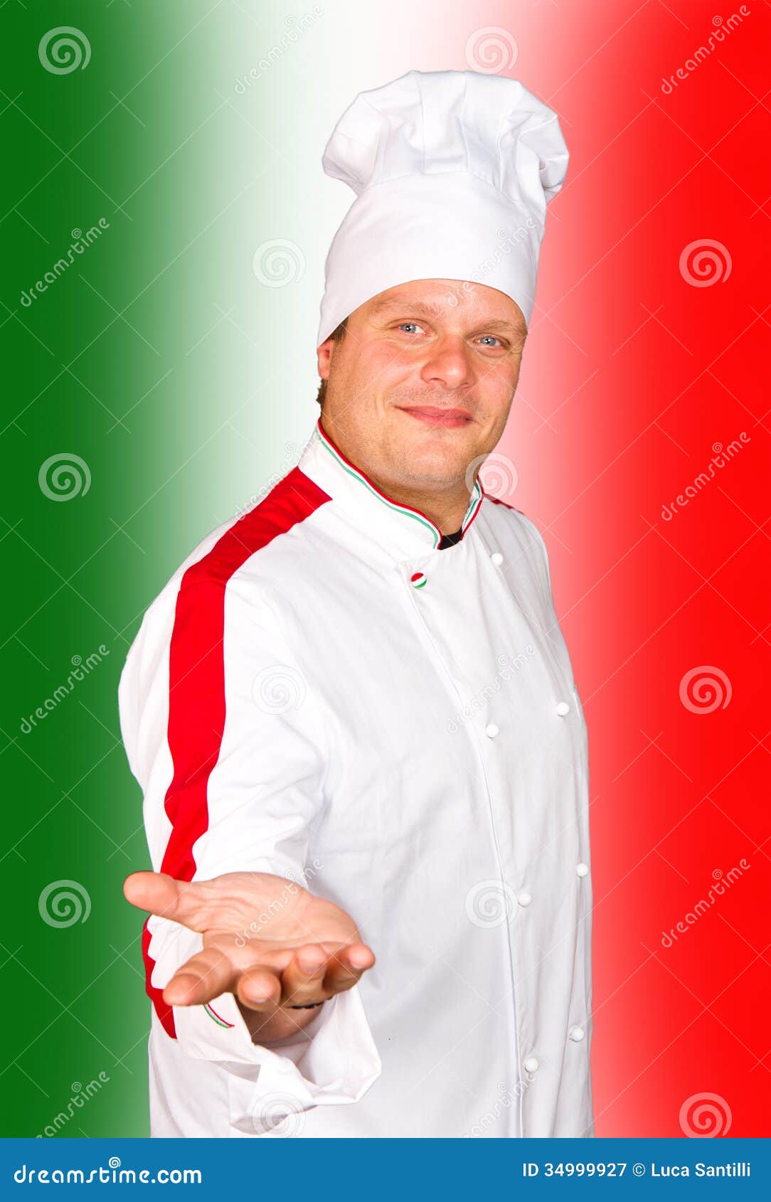 Smiling chef stock image. Image of full, handsome, arms - 34999927