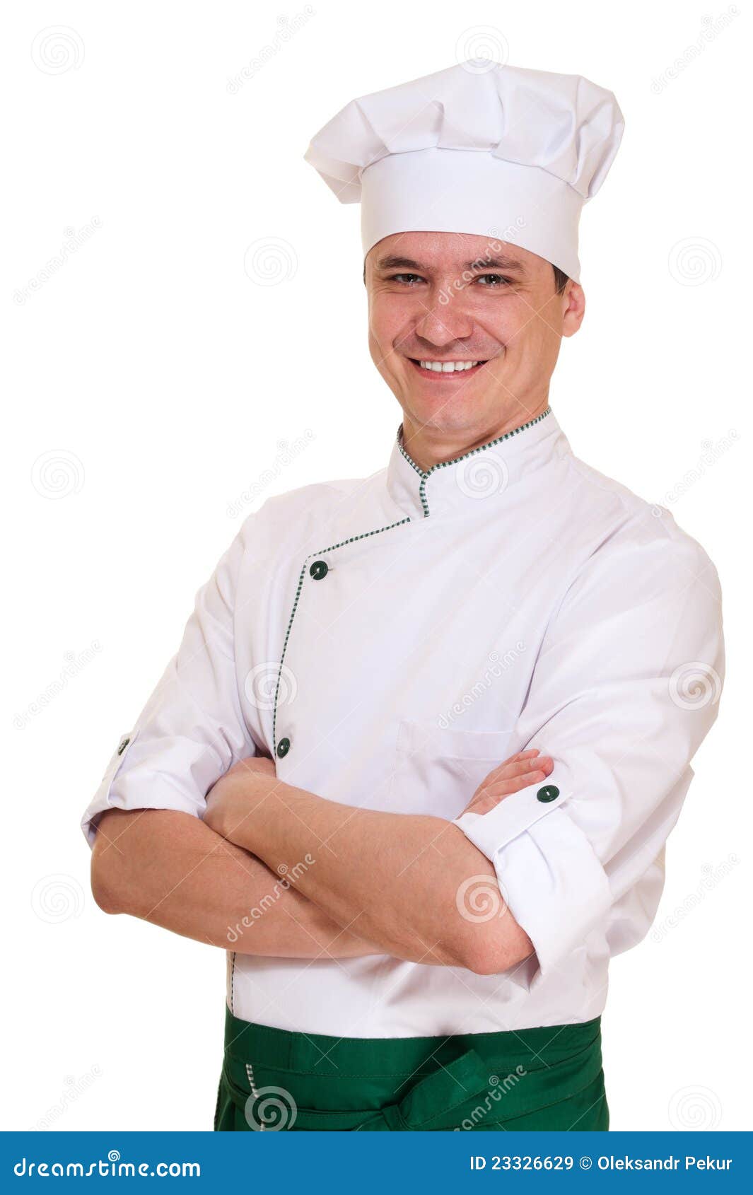 Smiling Chef Man in Uniform Stock Image - Image of culinary, smile ...