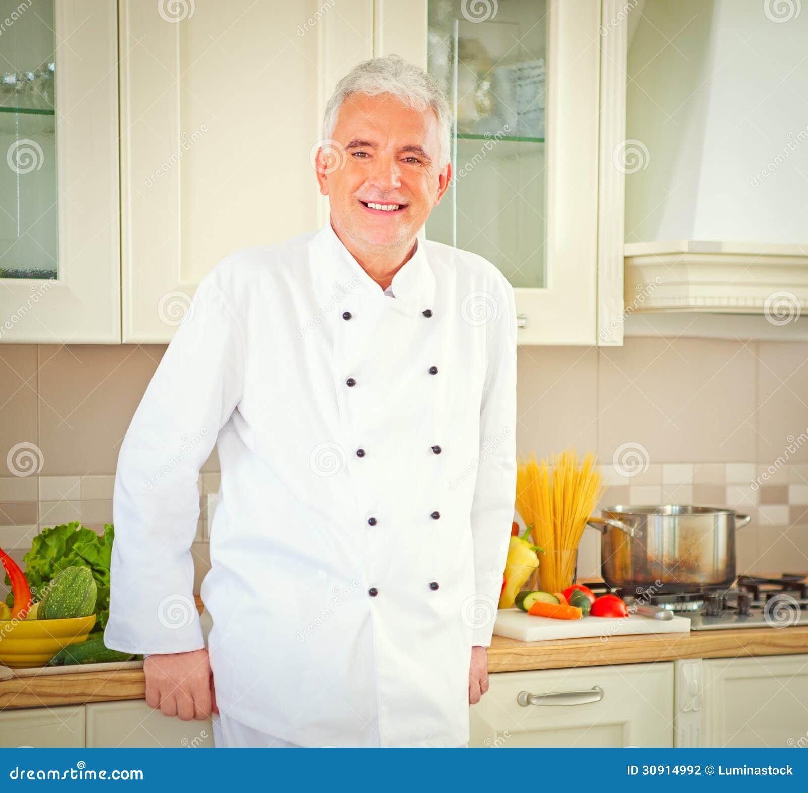 Smiling Chef stock photo. Image of white, chefs, happy - 30914992