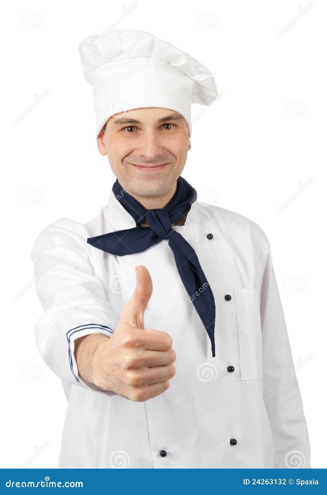 Smiling Chef Showing Thumb Up Stock Photo - Image of thumb, male: 24263132