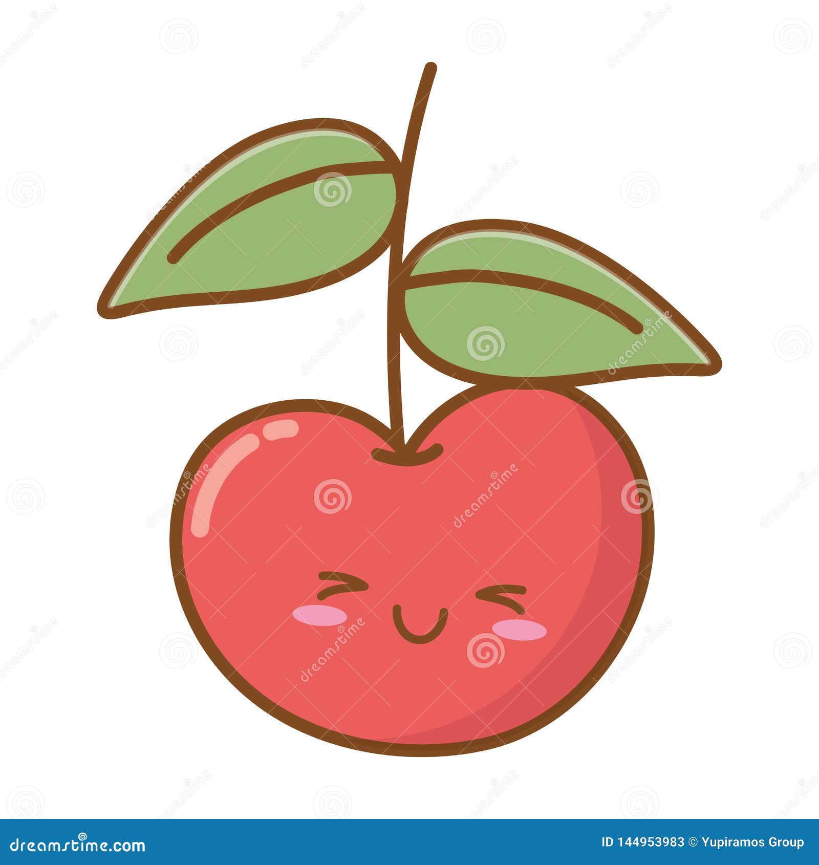 Smiling cherry icon stock vector. Illustration of design - 144953983