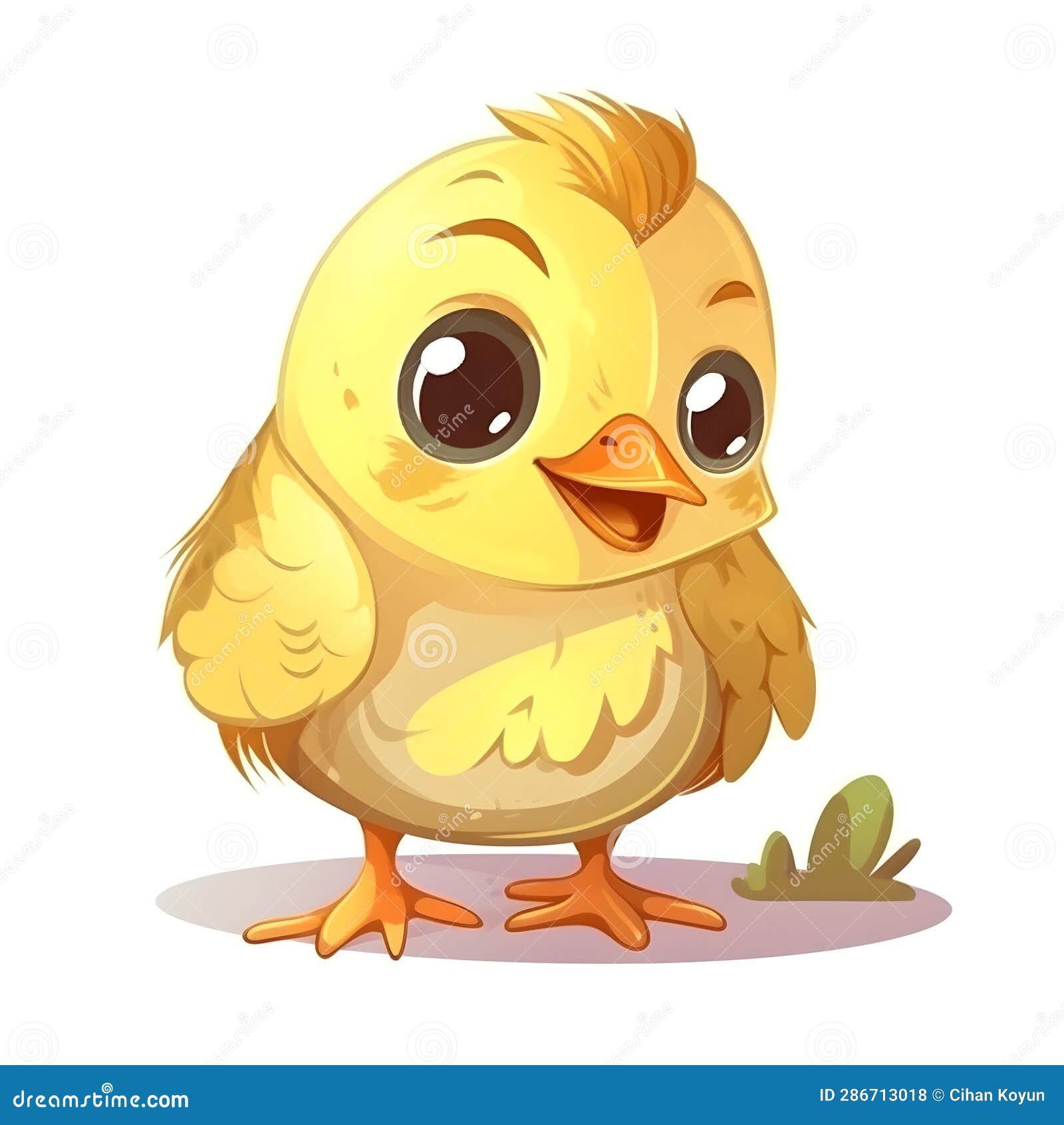 Smiling chick illustration stock illustration. Illustration of ...