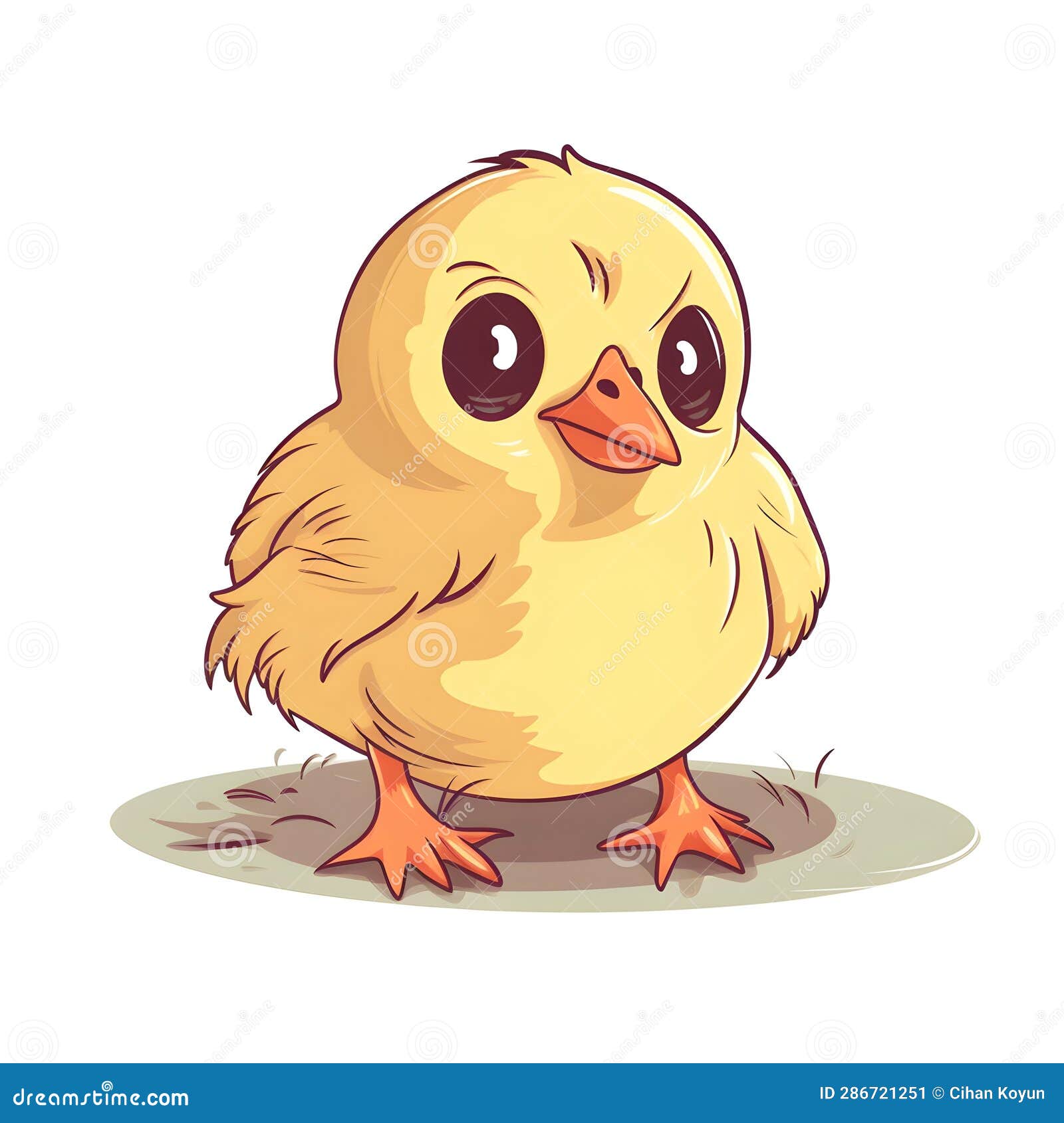 Smiling chick illustration stock illustration. Illustration of ...