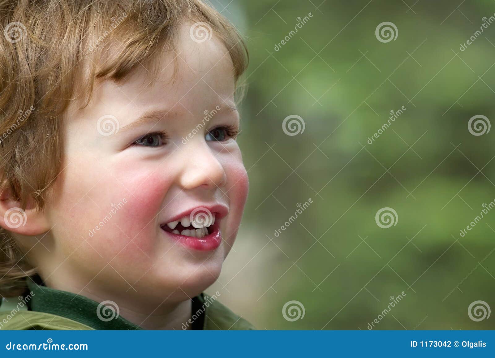 Smiling child stock photo. Image of jolly, cheerful, green - 1173042