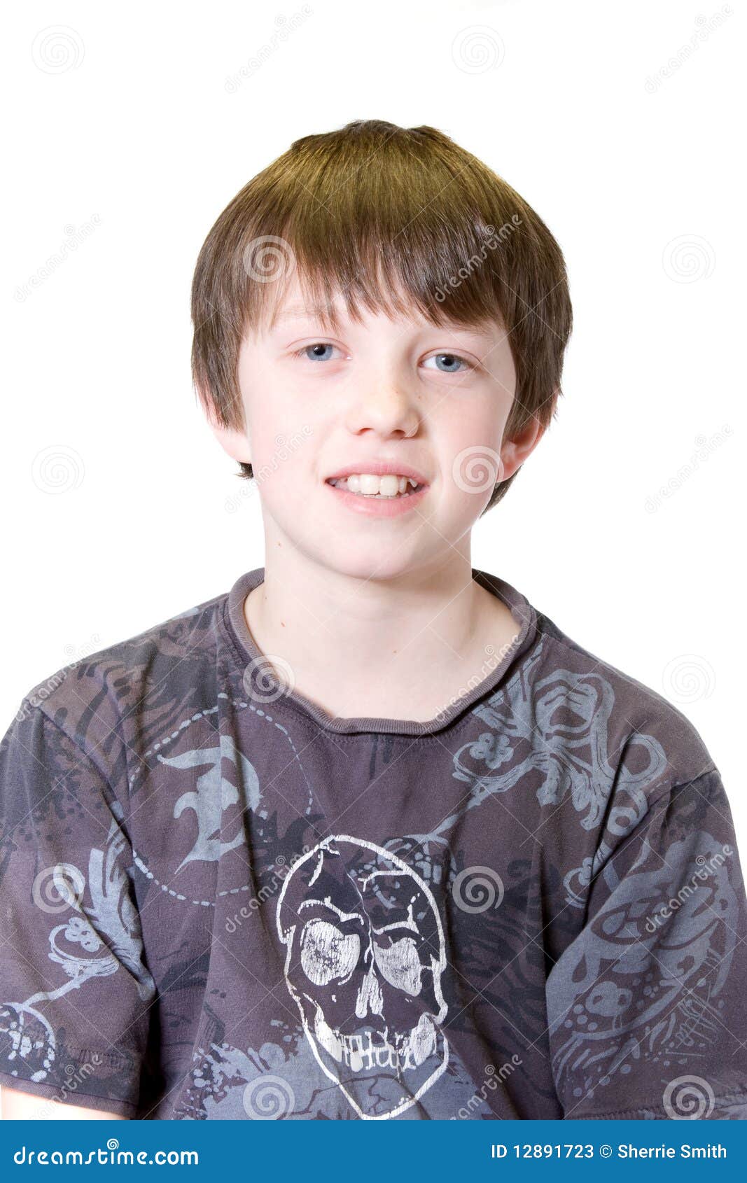 Smiling child stock image. Image of looking, studio, youth - 12891723