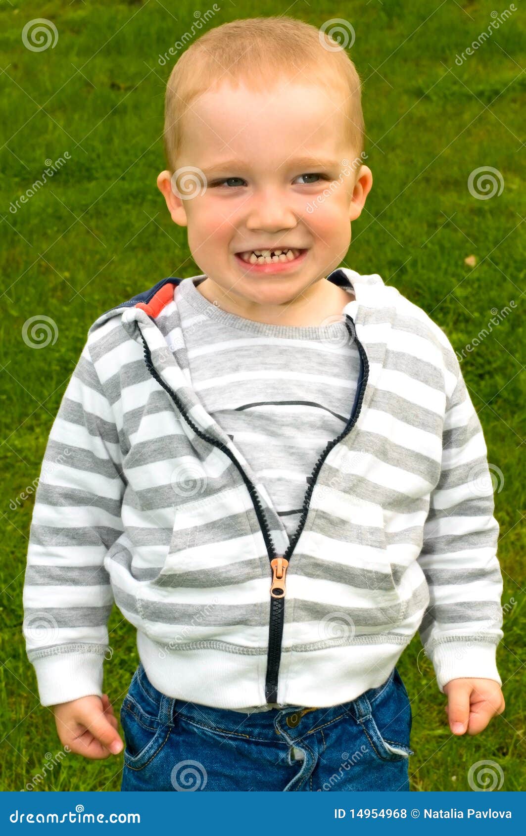 Smiling child stock photo. Image of childhood, grass - 14954968
