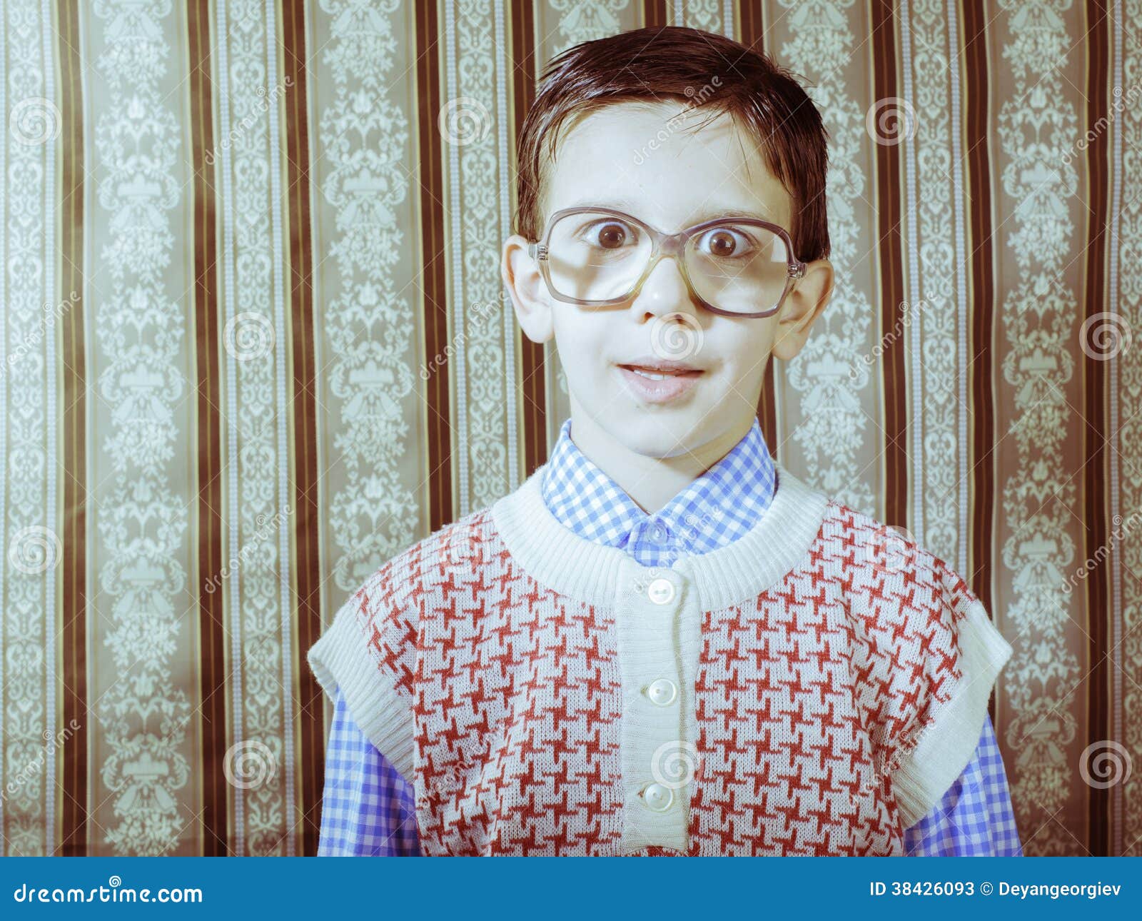 Smiling Child with Glasses in Vintage Clothes Stock Image - Image of ... Smiling Child with Glasses in Vintage Clothes Stock Image - Image of ...