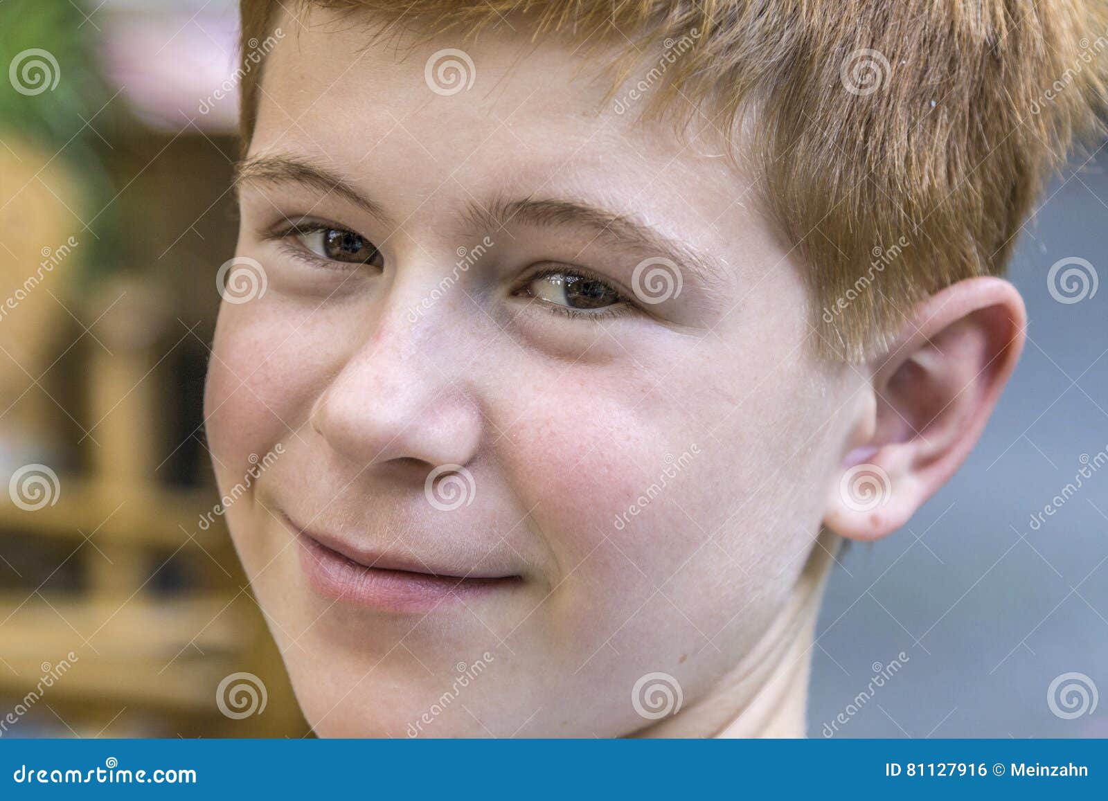 Smiling Child with Red Hair Stock Photo - Image of face, emotion: 81127916