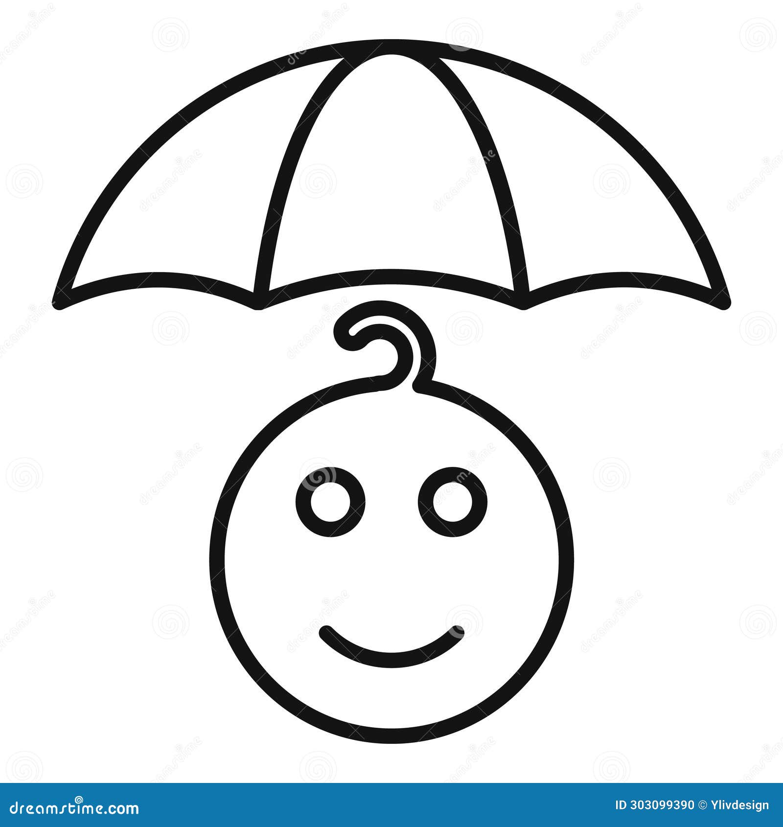 Smiling Child Support Icon Outline Vector. Charitable Kid Stock Vector ...