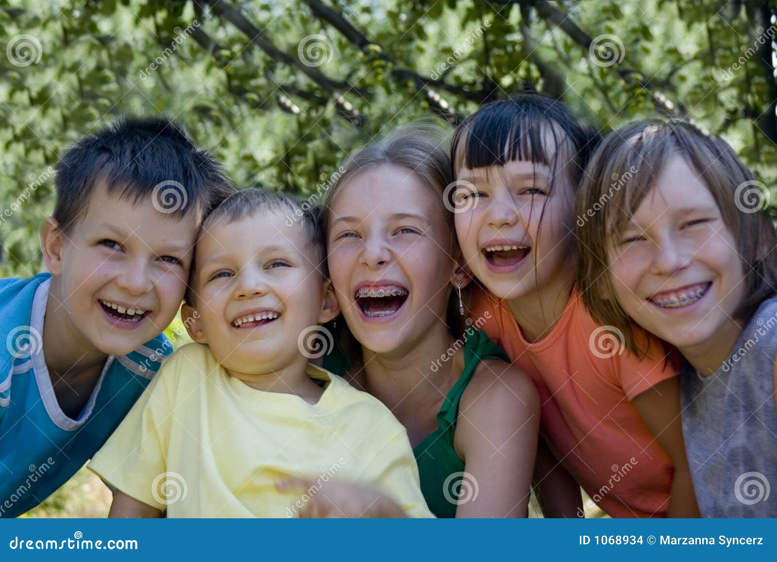Smiling children stock photo. Image of sister, childhood - 1068934