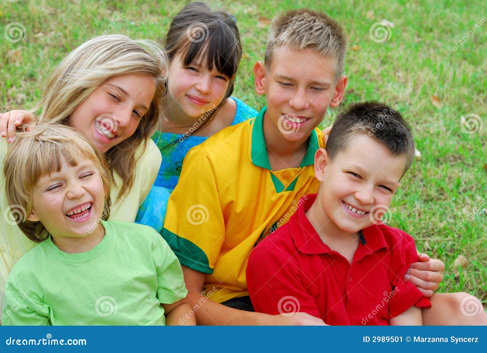 Smiling children stock image. Image of child, casual, female - 2989501
