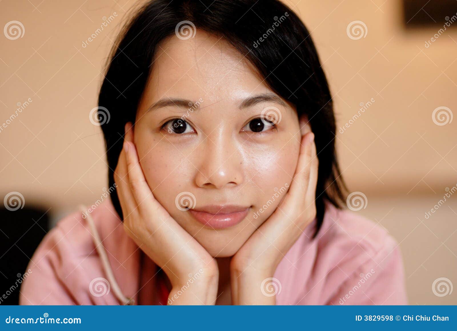 Smiling Chinese Girl stock photo. Image of face, young - 3829598
