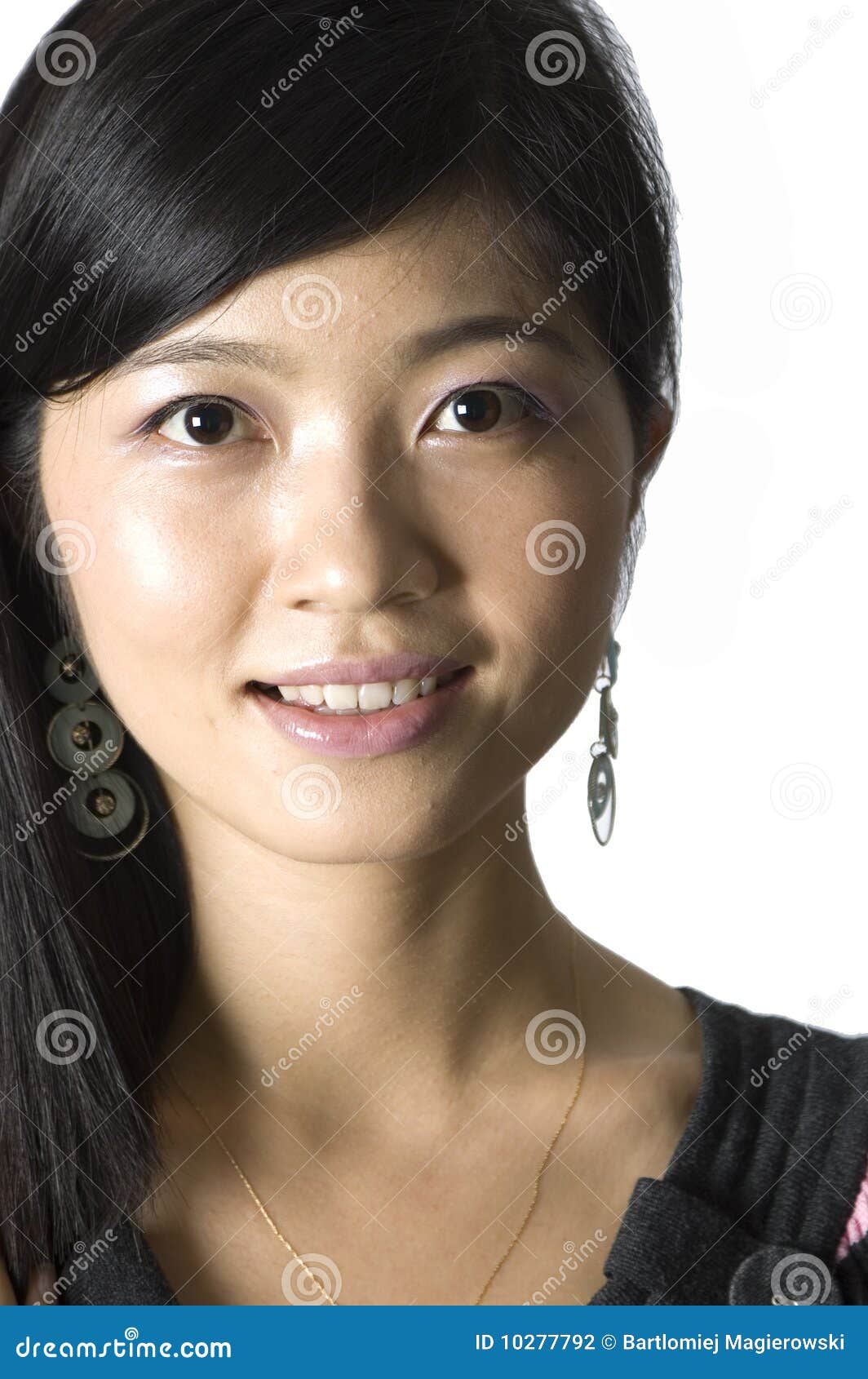 Smiling Chinese Girl - Portrait Stock Photo - Image of smile, chinese ...