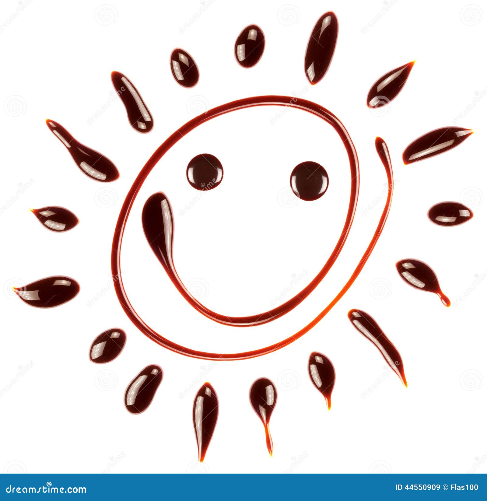 Smiling chocolate sun stock image. Image of syrupy, sweet - 44550909