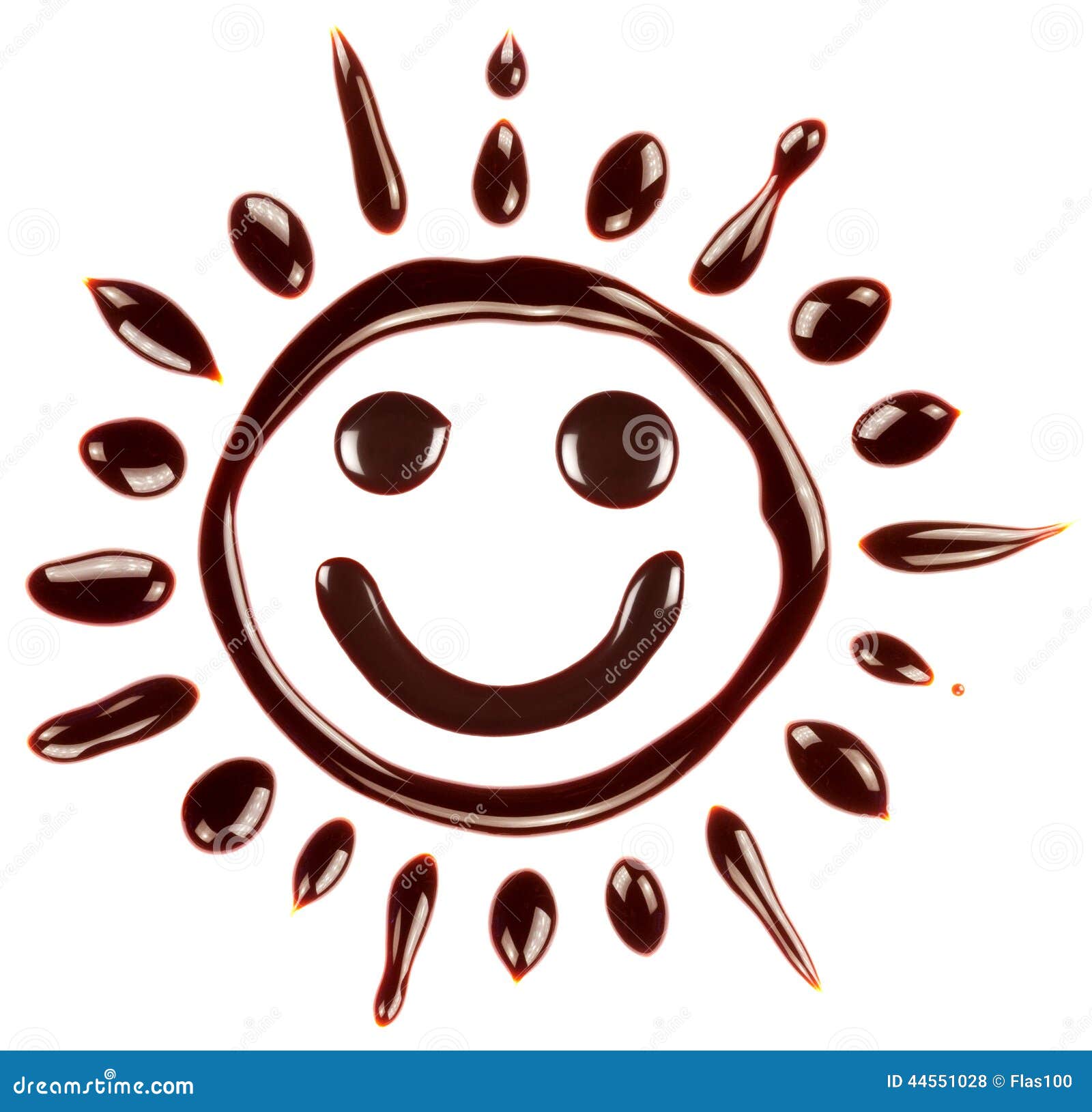 Smiling chocolate sun stock photo. Image of melt, chocolate - 44551028