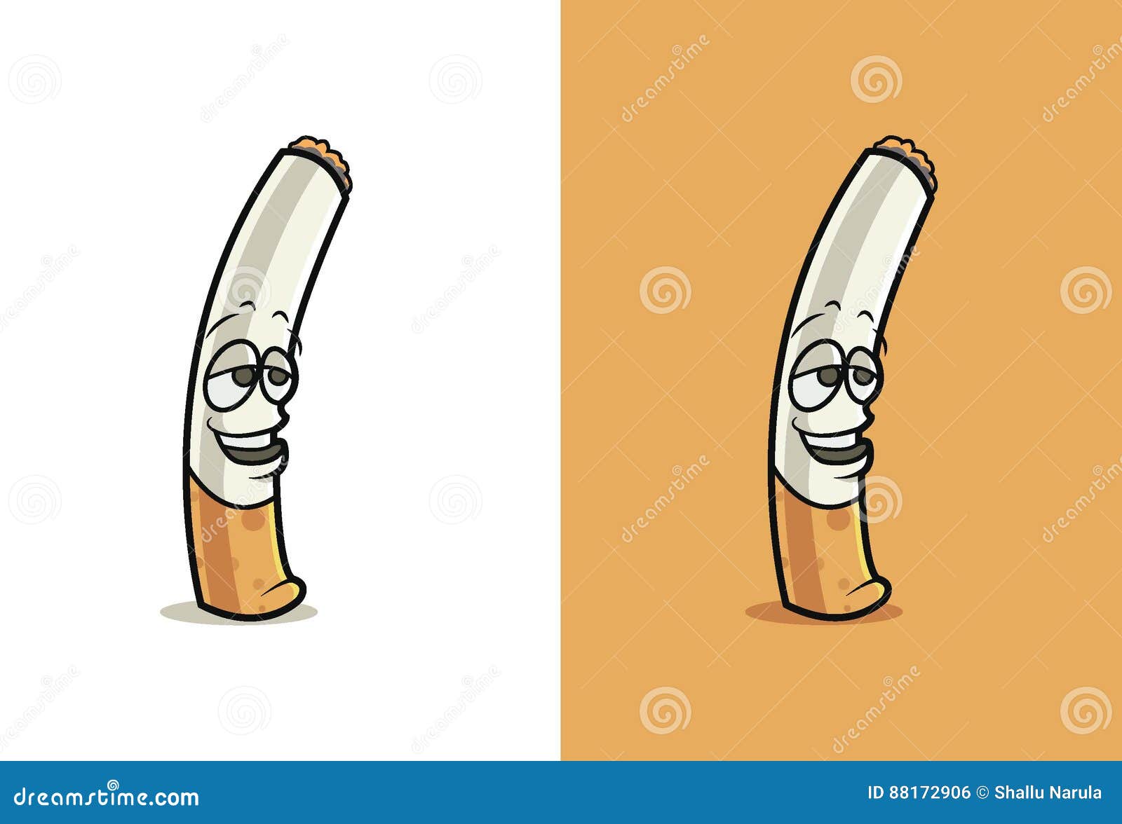 Smiling Cigarette Cartoon. Stock Photo | CartoonDealer.com #88172898