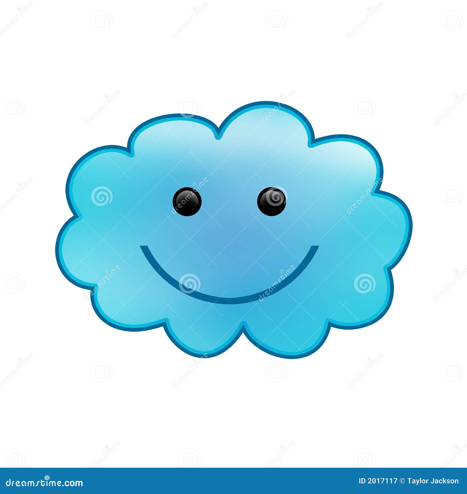 Smiling cloud stock illustration. Illustration of single - 2017117