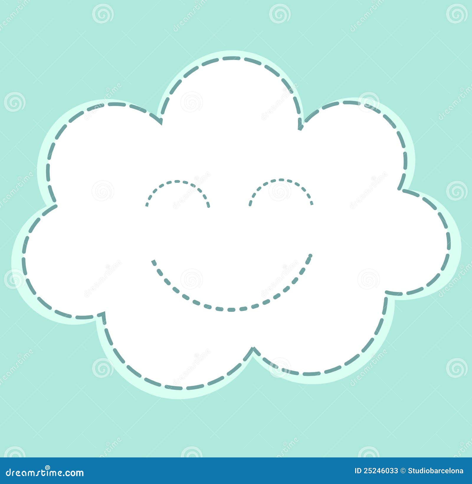 Smiling cloud stock vector. Illustration of abstract - 25246033