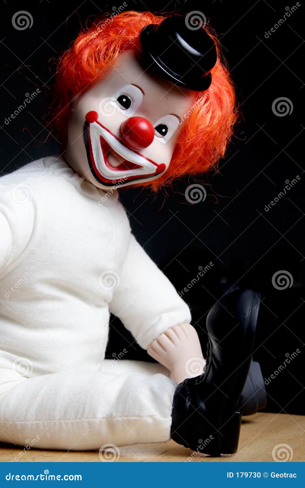 Smiling clown stock photo. Image of play, funny, doll, hair - 179730