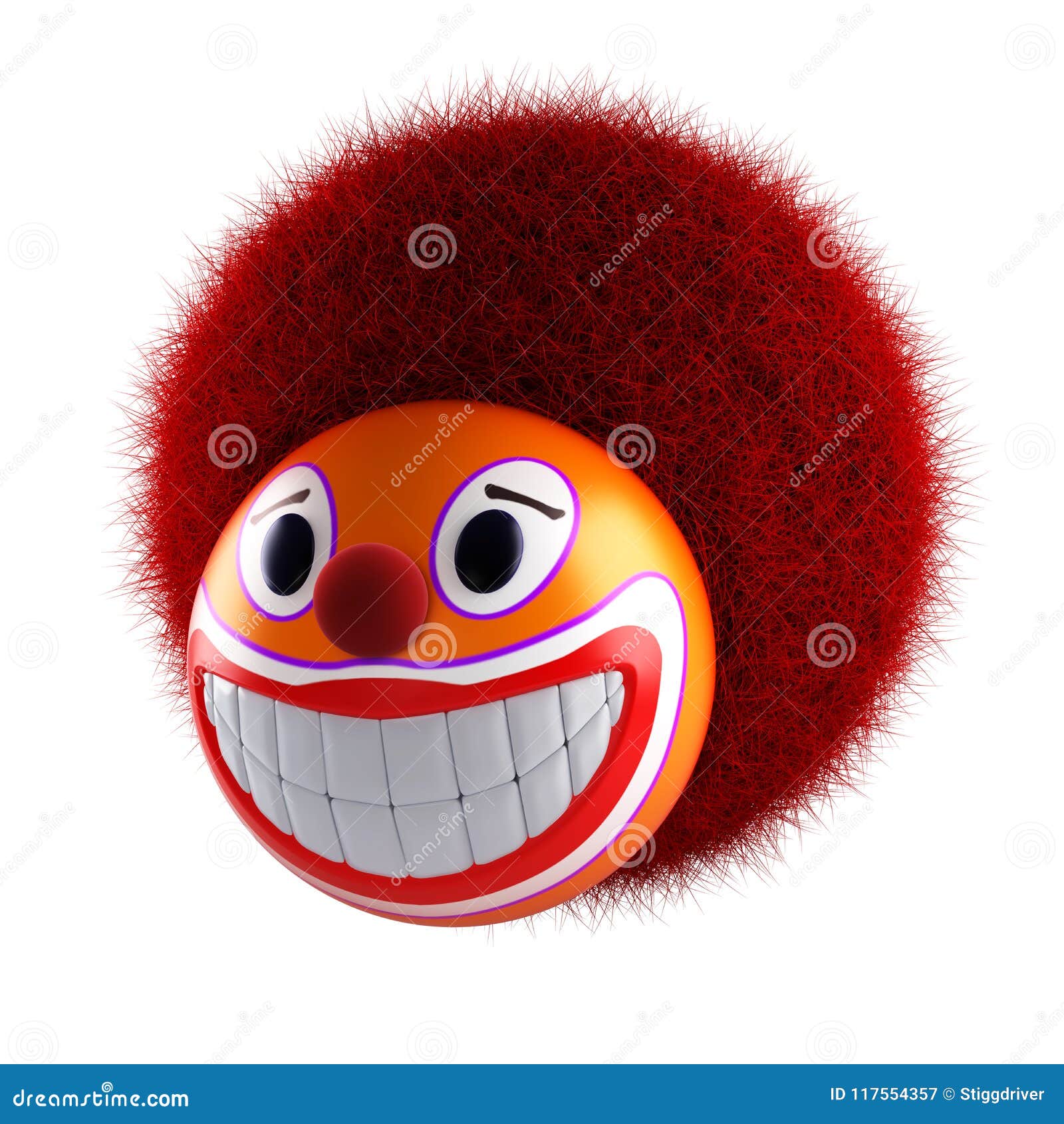 Smiling Clown Face Emoticon Sphere Stock Photography | CartoonDealer ...