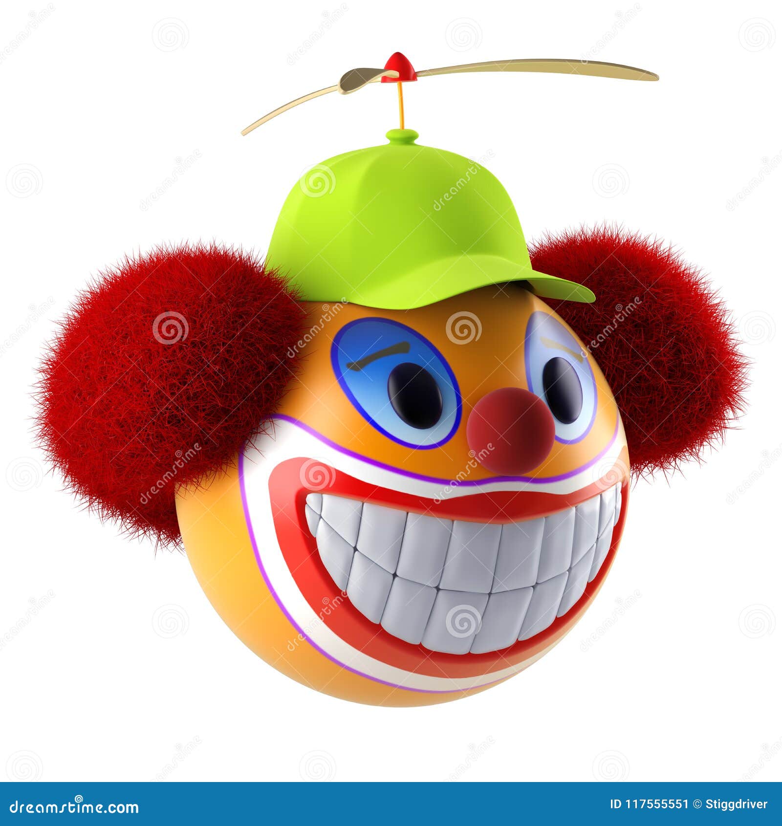 Smiling Clown Face Emoticon Sphere Stock Photography | CartoonDealer ...