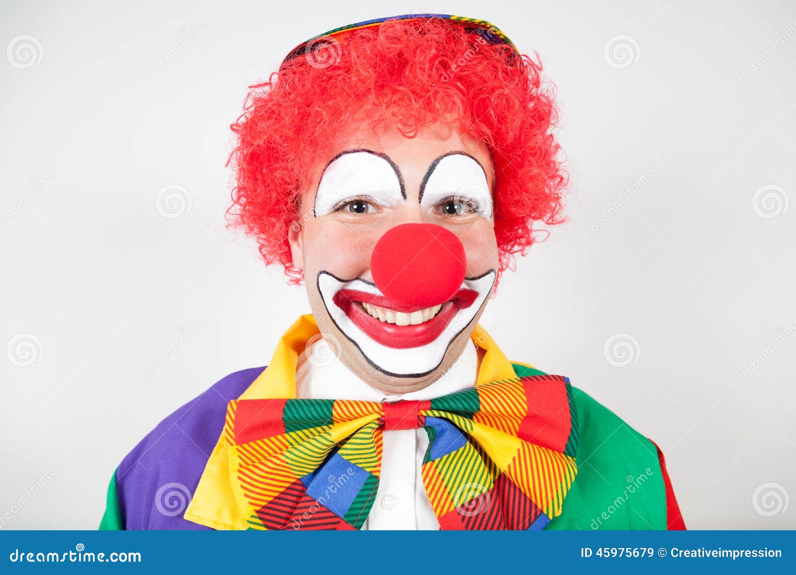Smiling Clown On Blue Background Stock Photography | CartoonDealer.com ...