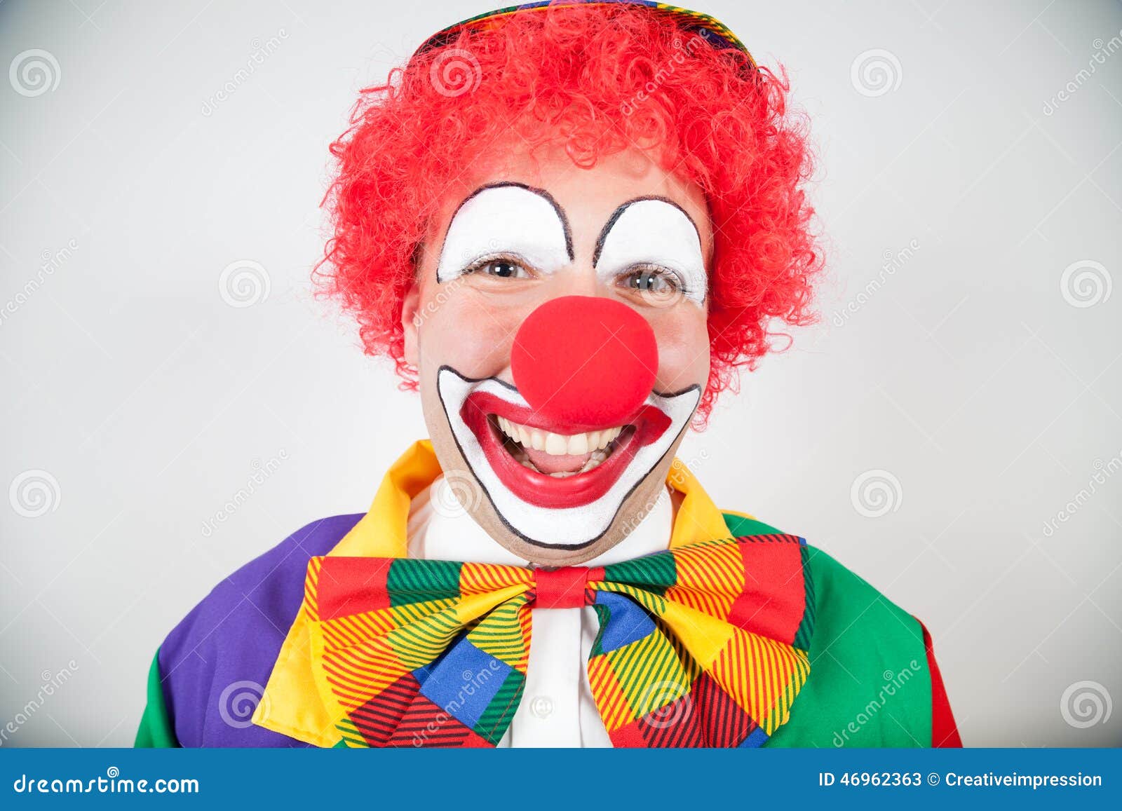 Smiling clown stock image. Image of caucasian, entertainment - 46962363