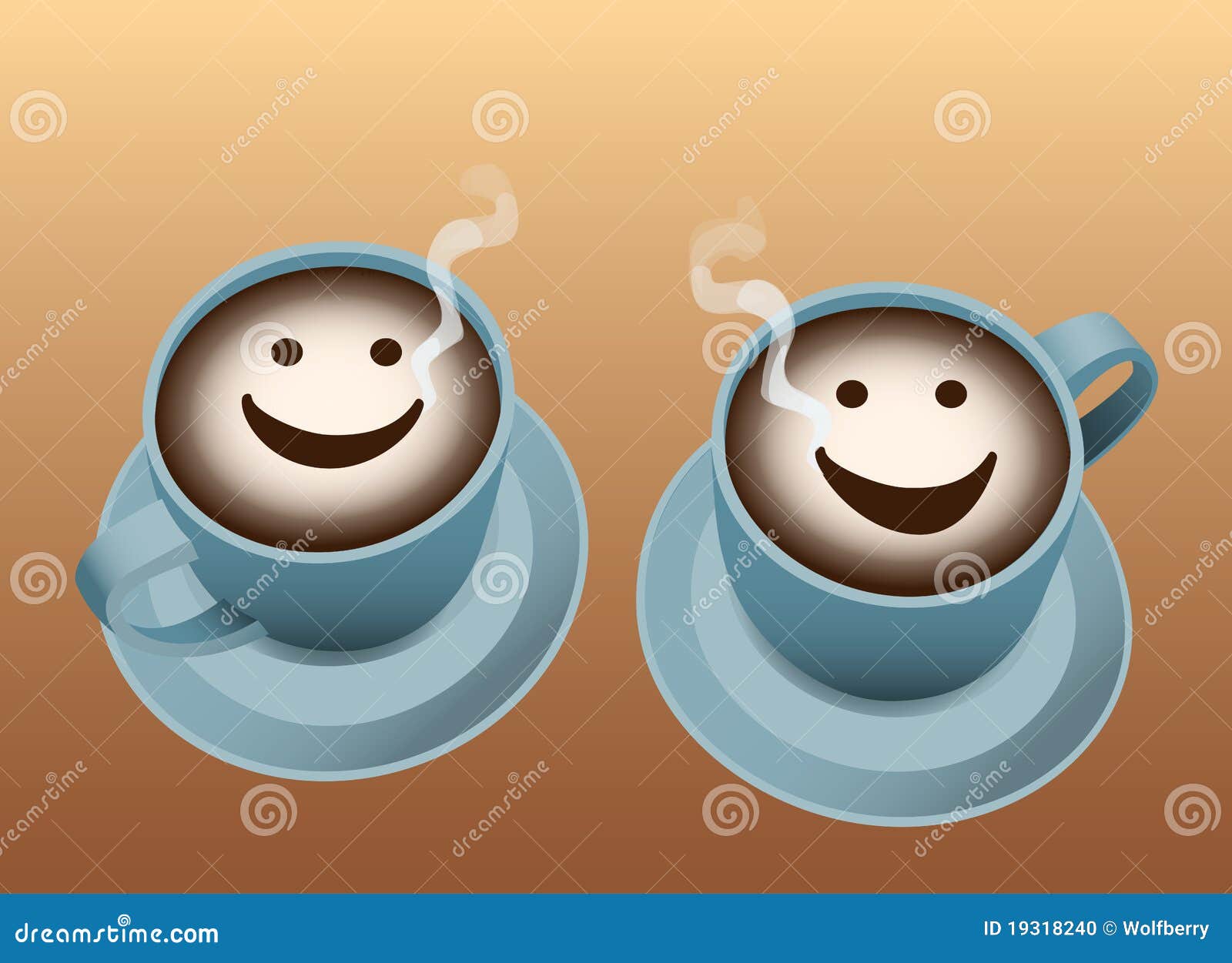Smiling Coffee stock illustration. Illustration of smiling - 19318240