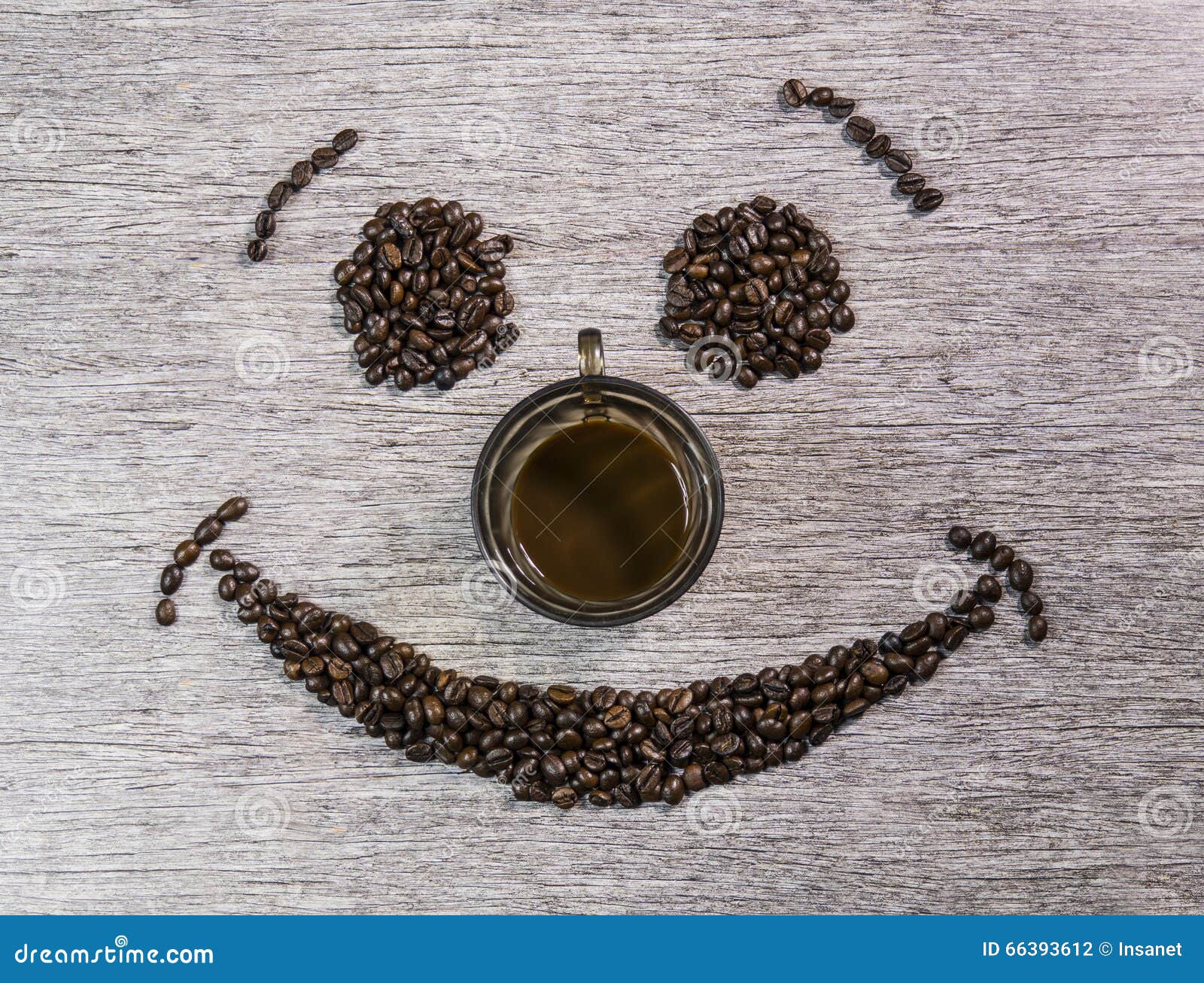 Smiling coffee beans stock photo. Image of face, caffeine - 66393612