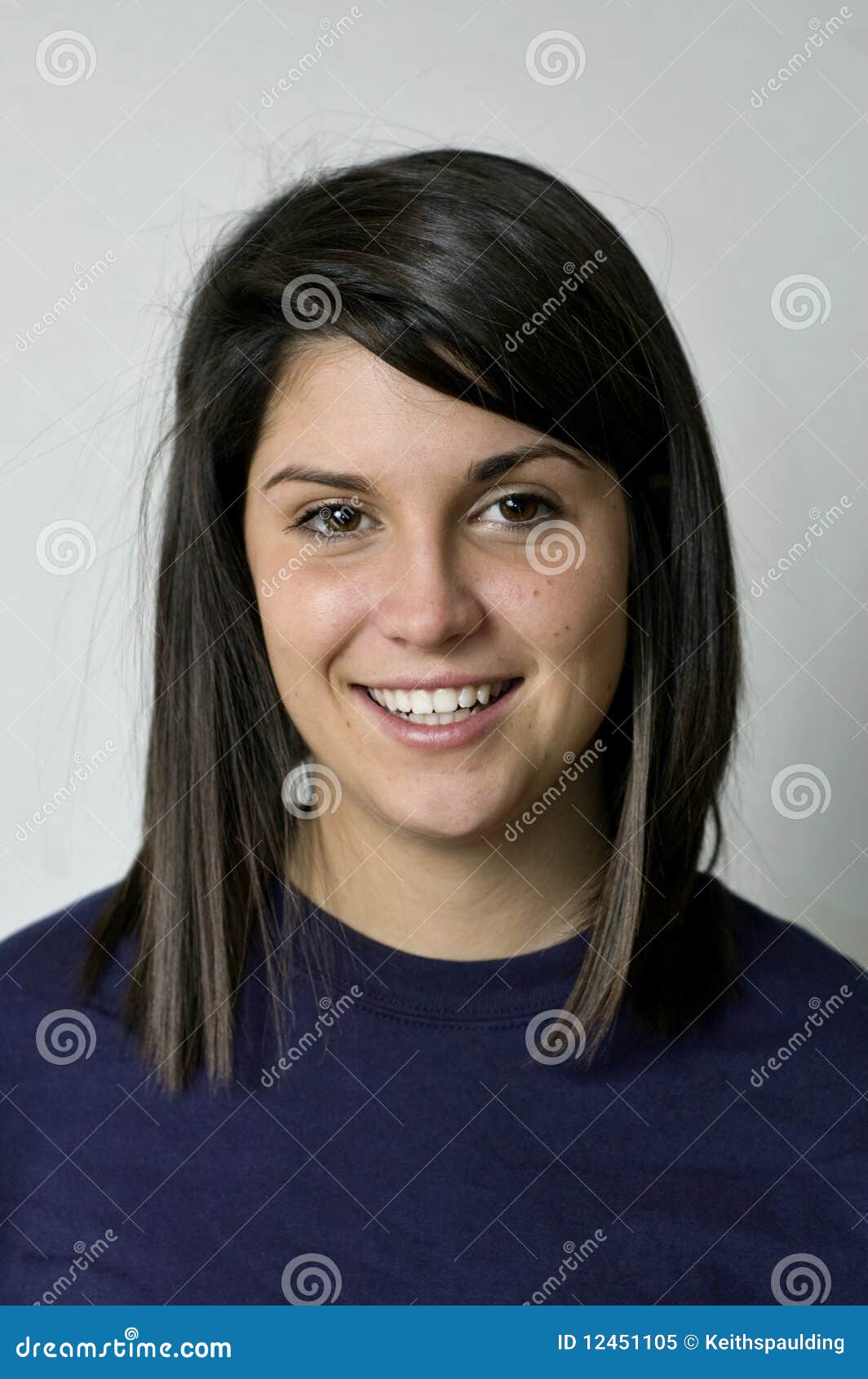 Smiling College girl stock image. Image of think, teen - 12451105