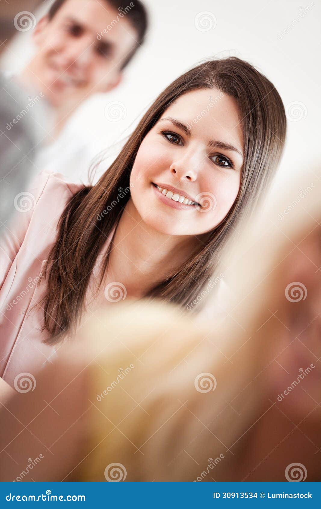 Smiling College Students stock photo. Image of portrait - 30913534