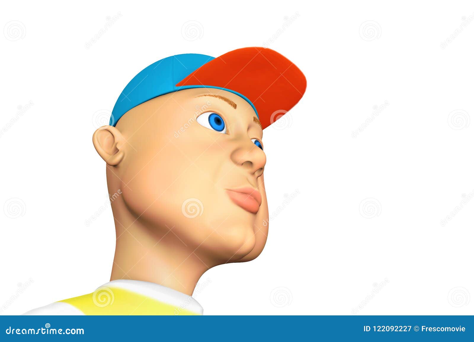 Smiling comic man stock illustration. Illustration of happy - 122092227