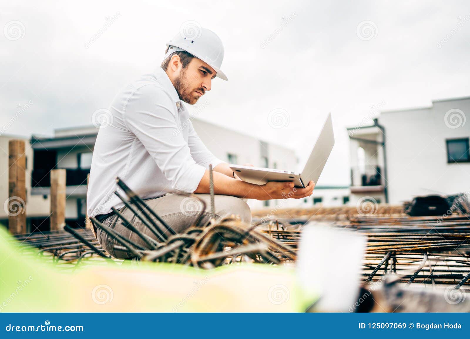 Consultant, Civil Engineer Supervising Construction Works Stock Image ...