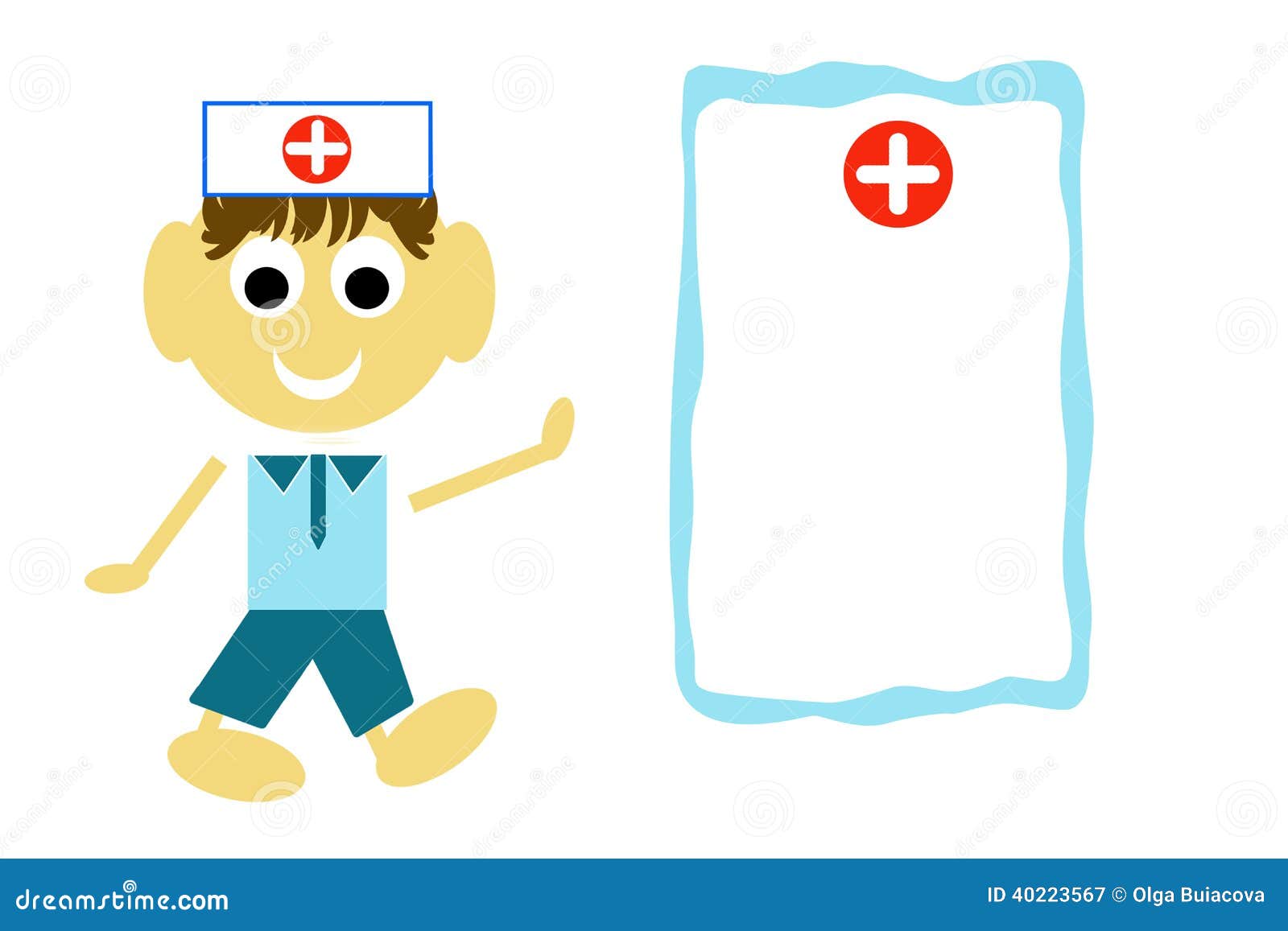 Smiling Confident Doctor. Cartoon Illustration Stock Illustration ...