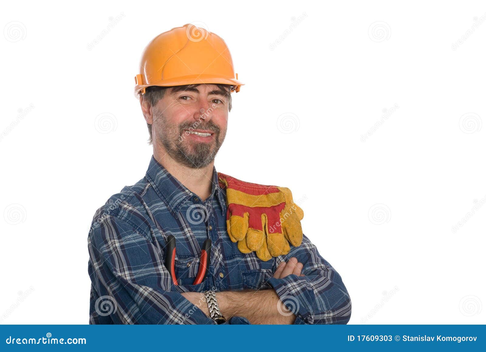 Smiling Construction Worker. Stock Image - Image of manual, camera ...