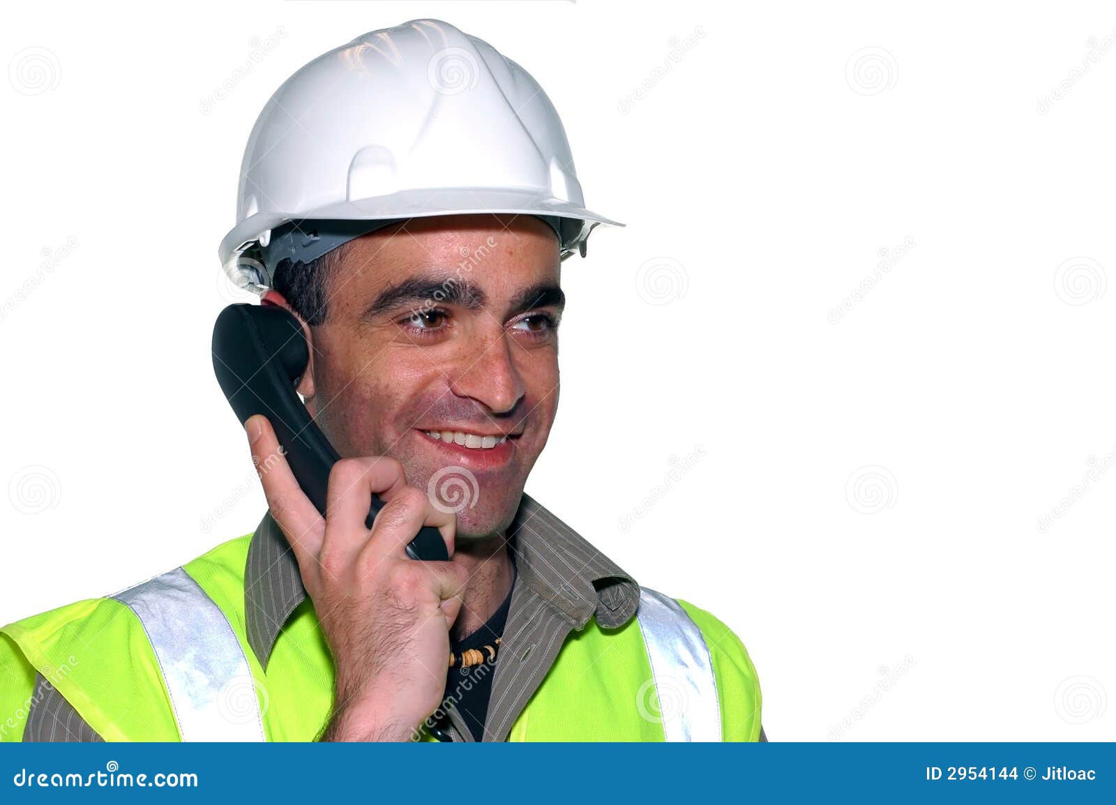 Smiling Construction Worker Stock Photo - Image of advise, confidence ...
