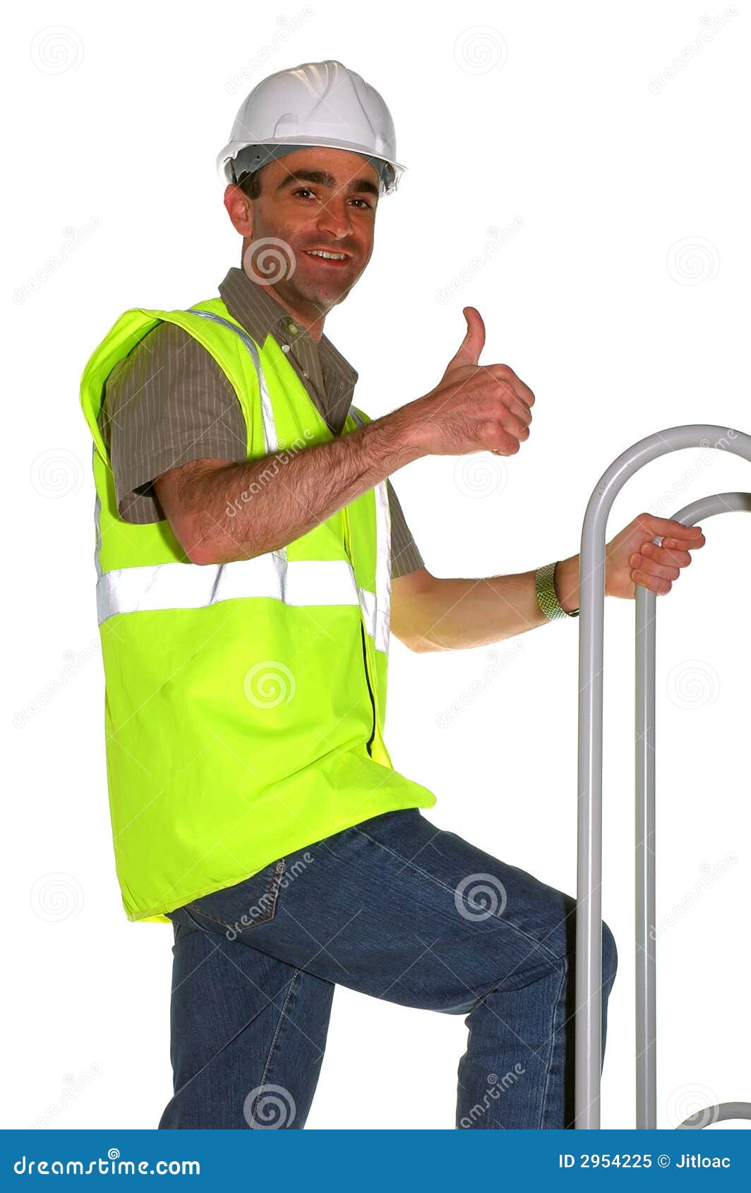 Smiling Construction Worker Stock Image - Image of improve ...