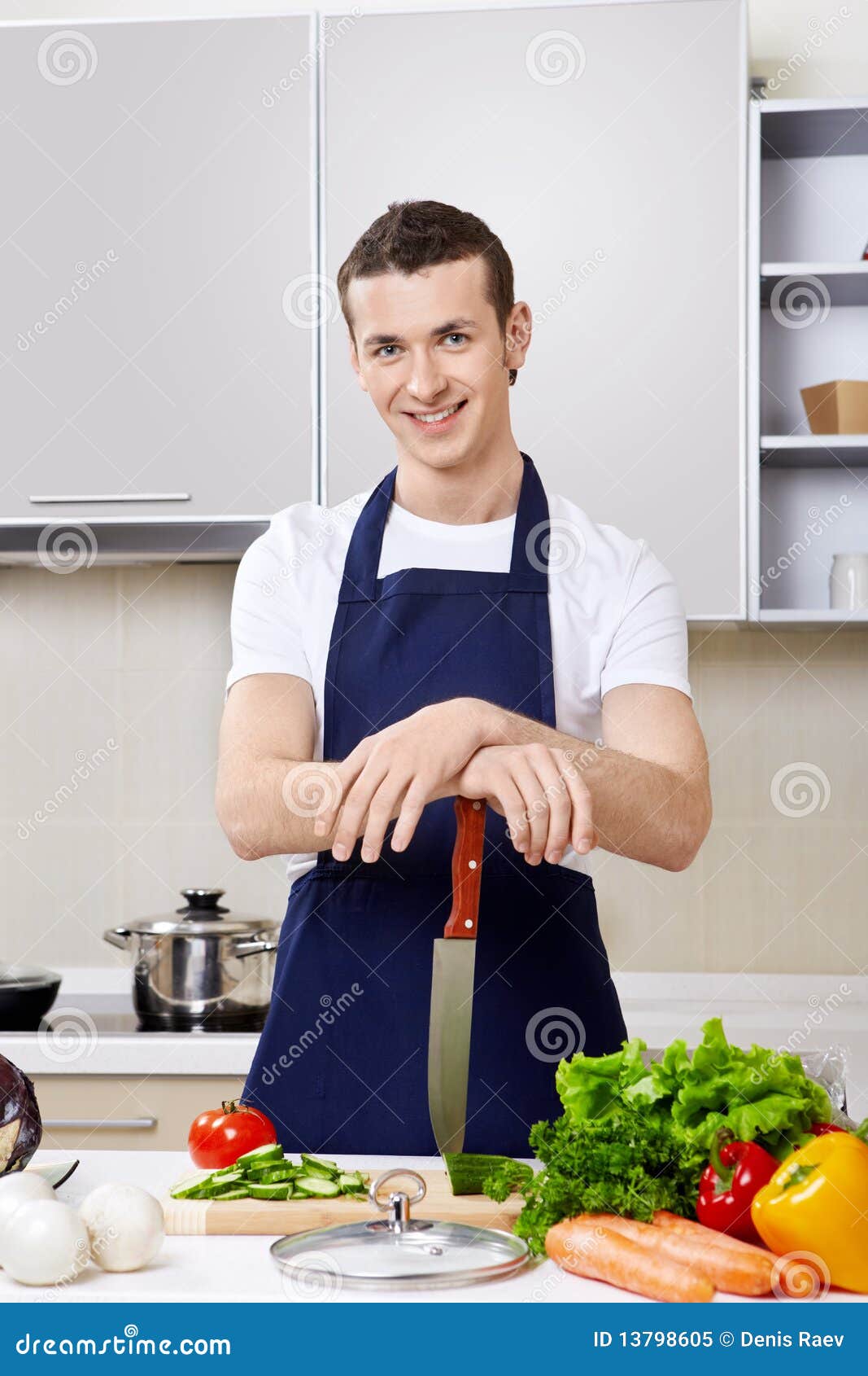 The smiling cook stock image. Image of caucasian, active - 13798605